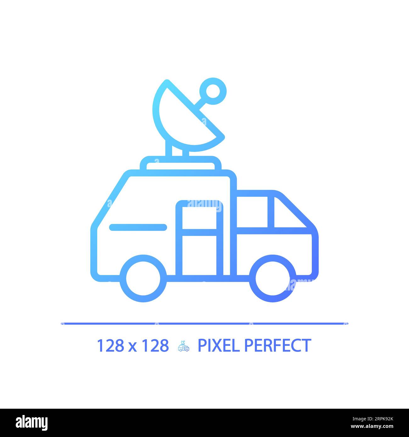 2D thin linear gradient news satellite van icon Stock Vector Image ... 2D thin linear gradient news satellite van icon Stock Vector Image ...