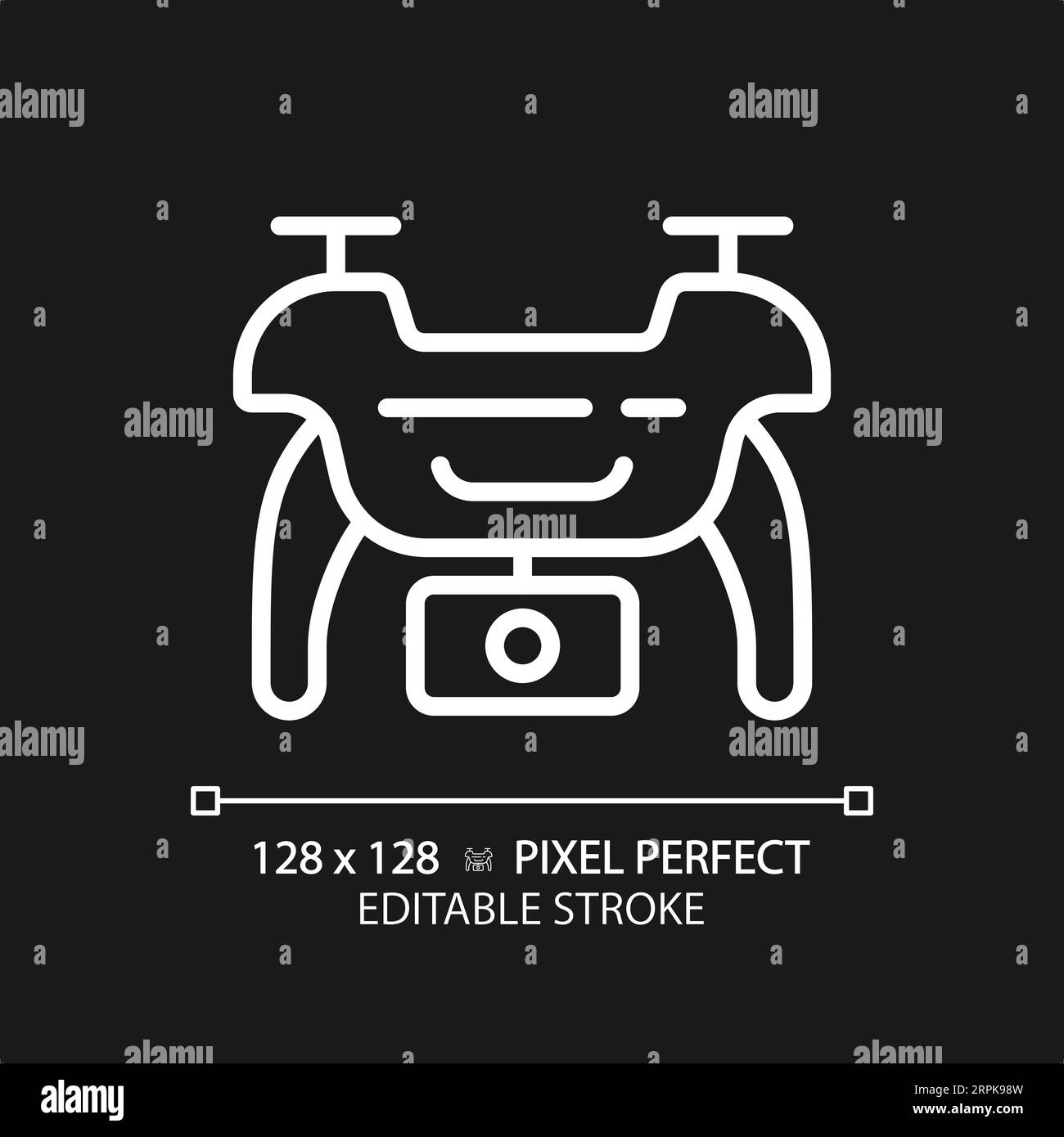 2D customizable thin linear white drone icon Stock Vector Image & Art ... 2D customizable thin linear white drone icon Stock Vector Image & Art ...