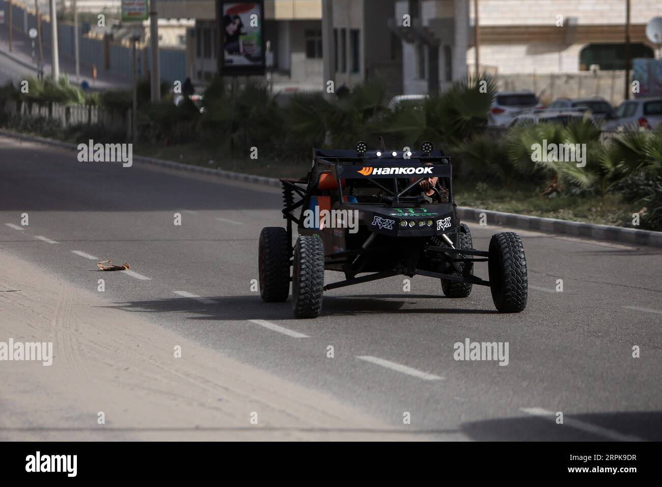200104 -- GAZA, Jan. 4, 2020 Xinhua -- Mohammed al-Dabba drives his ...