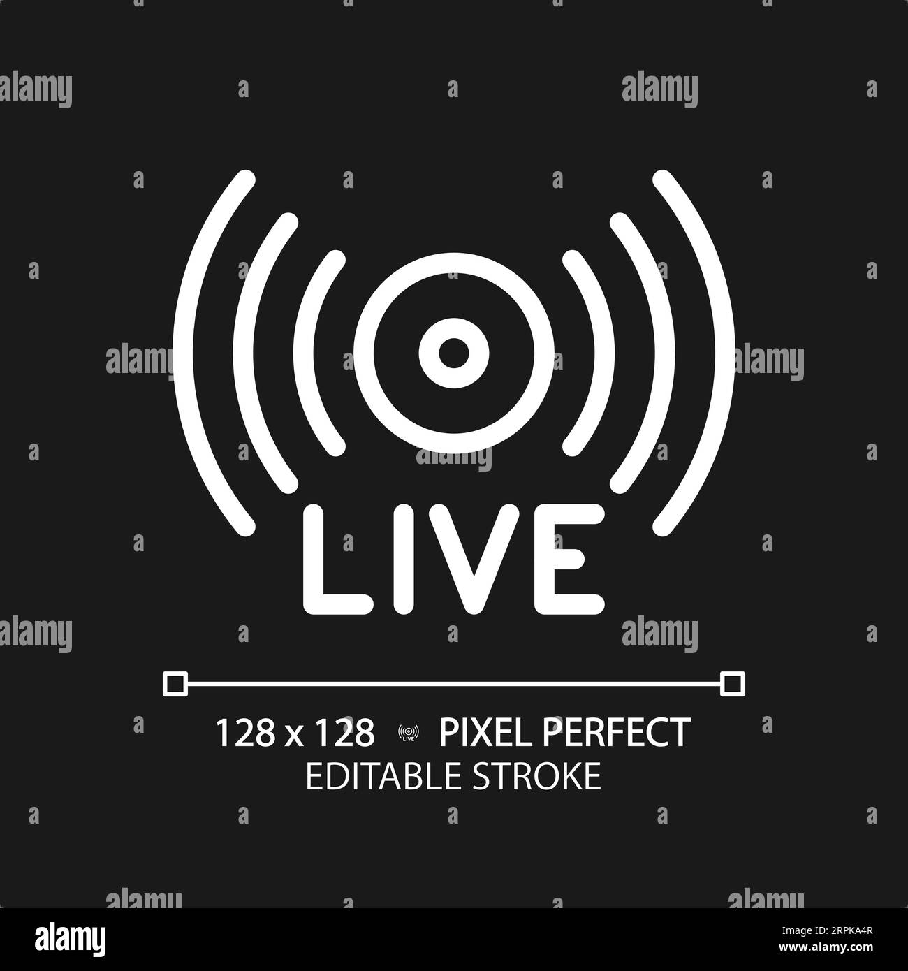Live stream logo Black and White Stock Photos & Images - Alamy