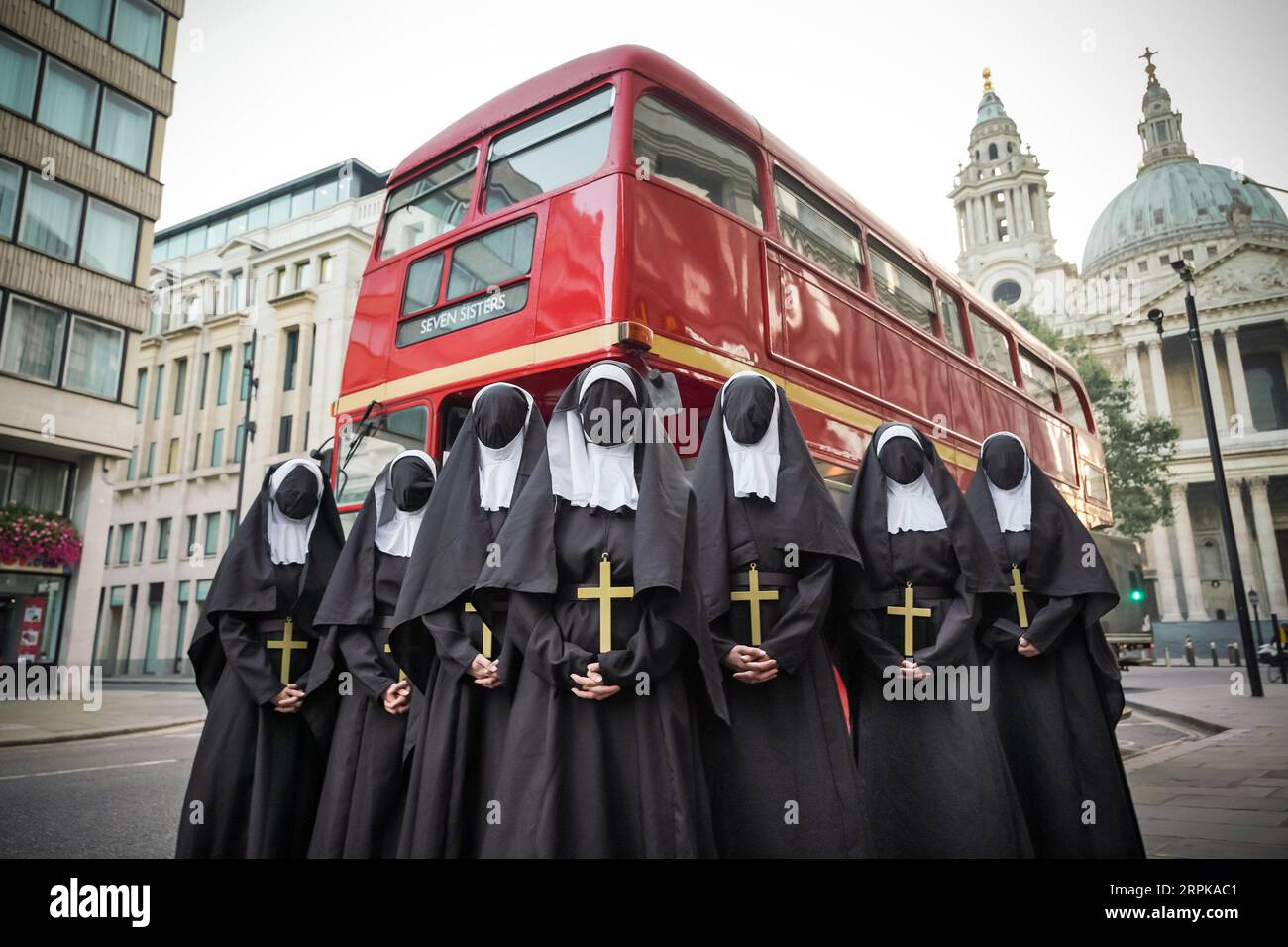 London, UK. 5th September 2023. Seven demonic nuns descend on the city ...