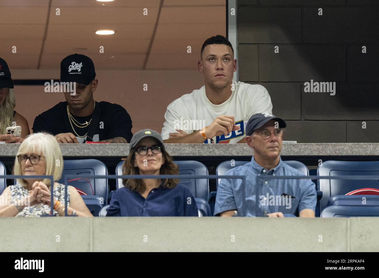 Tina Fey, Aaron Judge attend 4th round match between Aryna Sabalenka ...