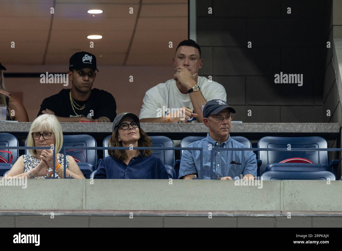 Tina Fey, Aaron Judge attend 4th round match between Aryna Sabalenka ...