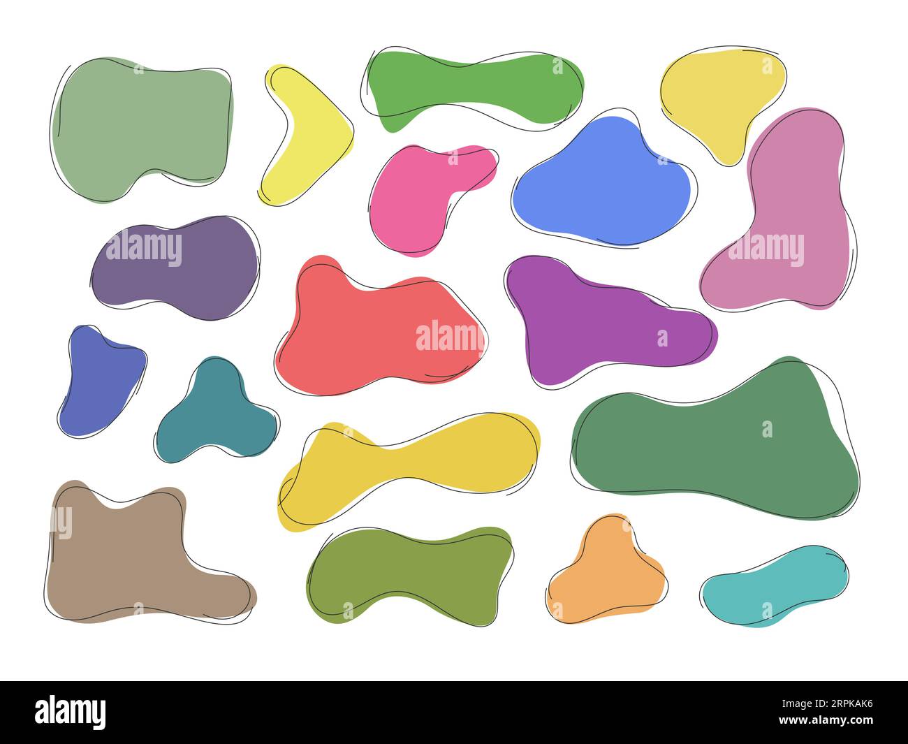 Liquid abstract blob shapes with frame Stock Vector Image & Art - Alamy