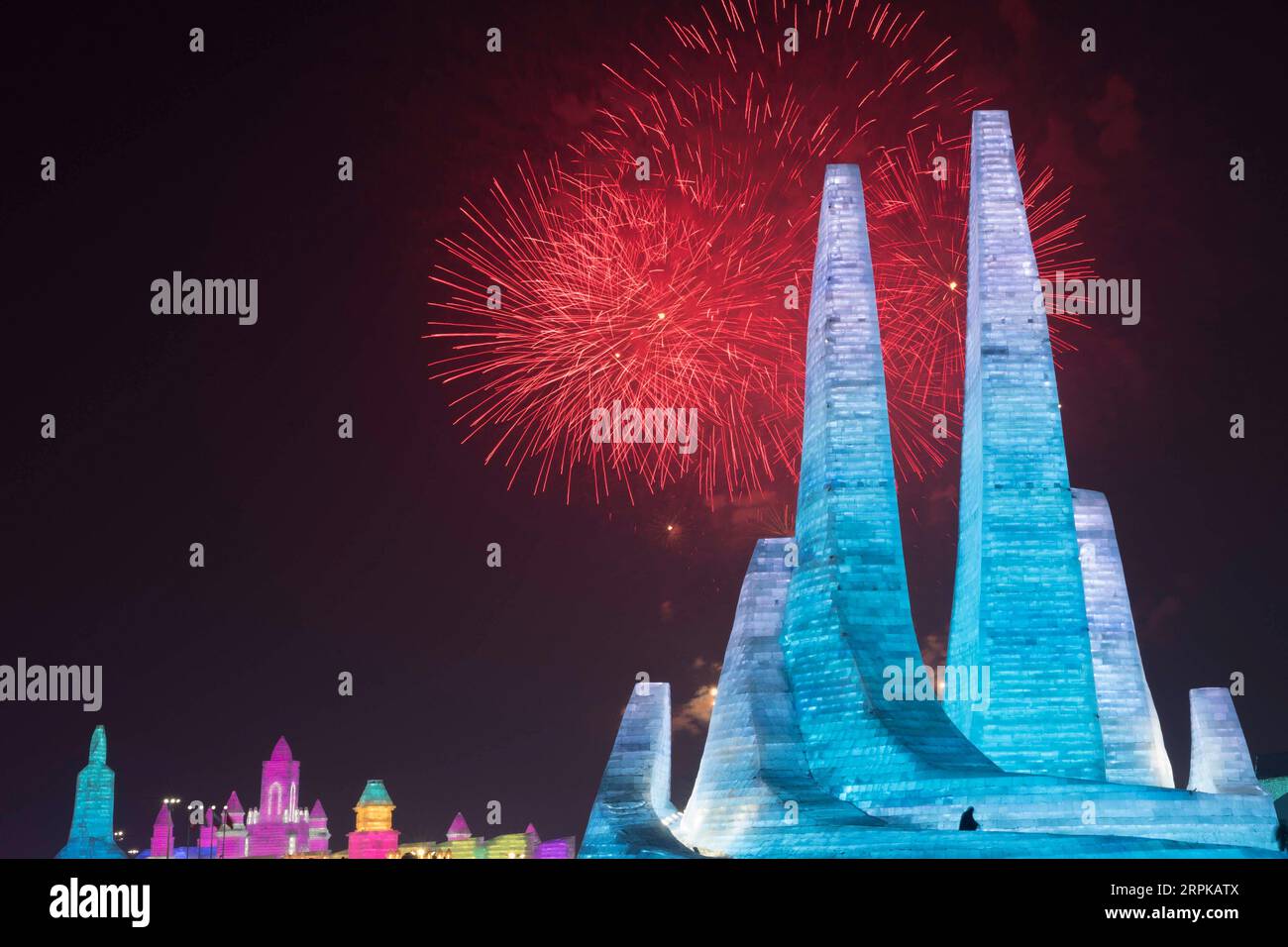 Harbin ice festival and fireworks hi-res stock photography and images ...
