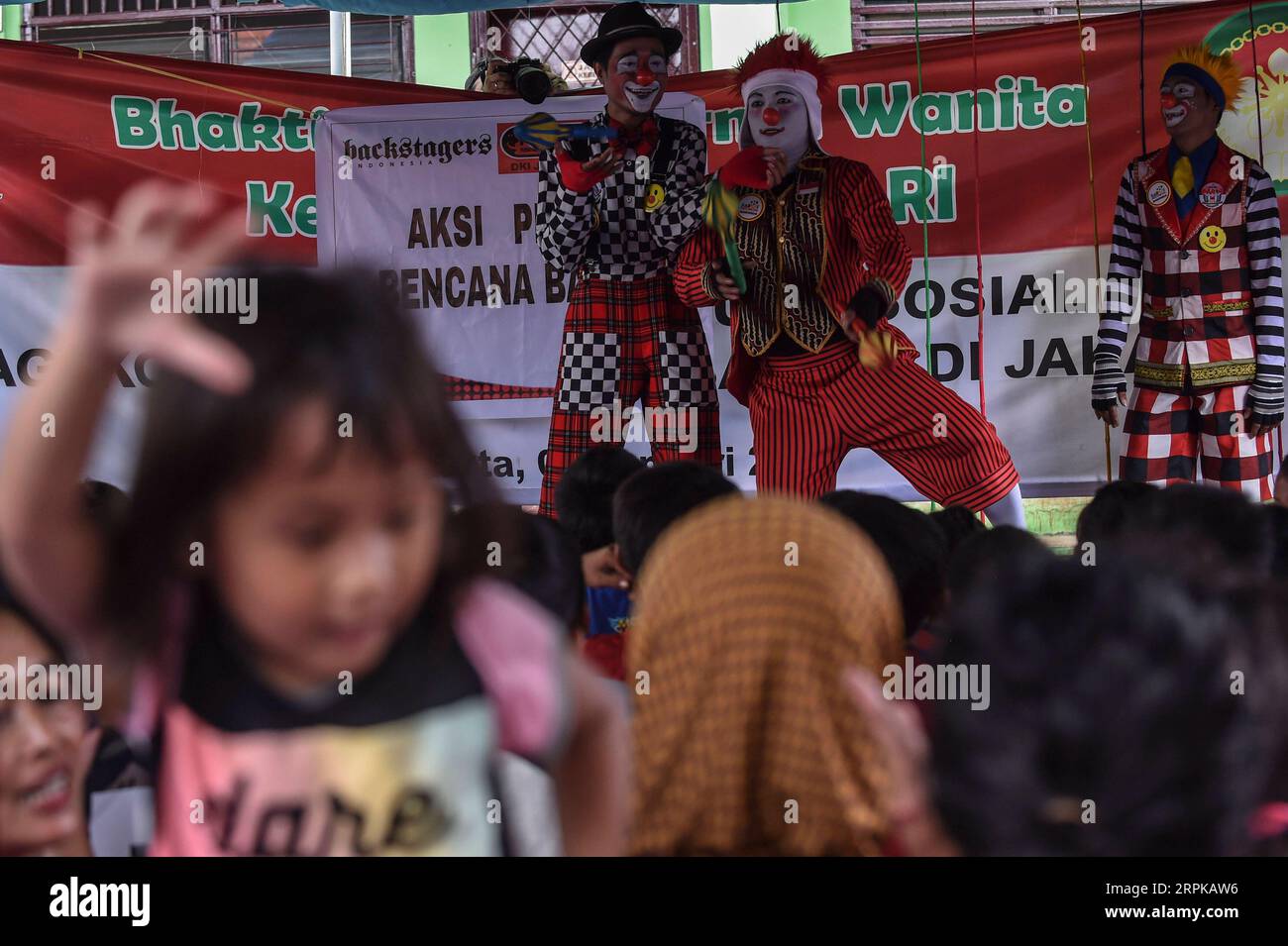 200105 -- JAKARTA, Jan. 5, 2020 -- Members of a local clown community ...