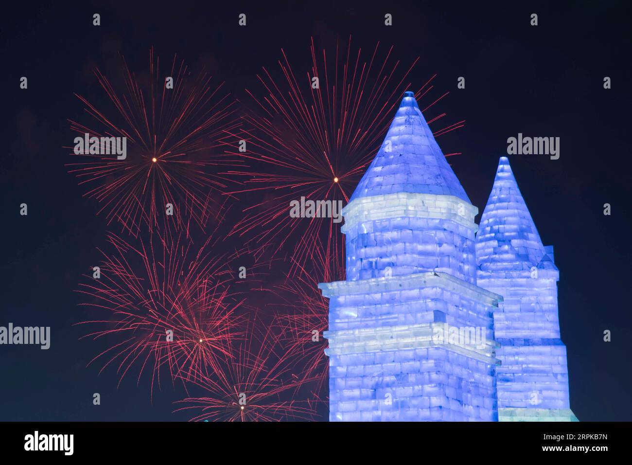 Harbin ice festival and fireworks hi-res stock photography and images ...