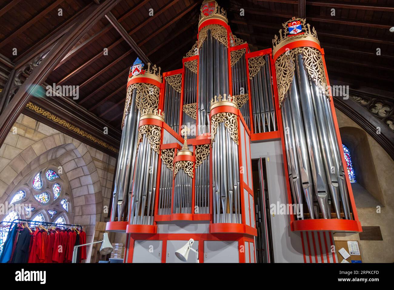 The Organ pipes at St Salvator's Chapel one of two collegiate chapels ...