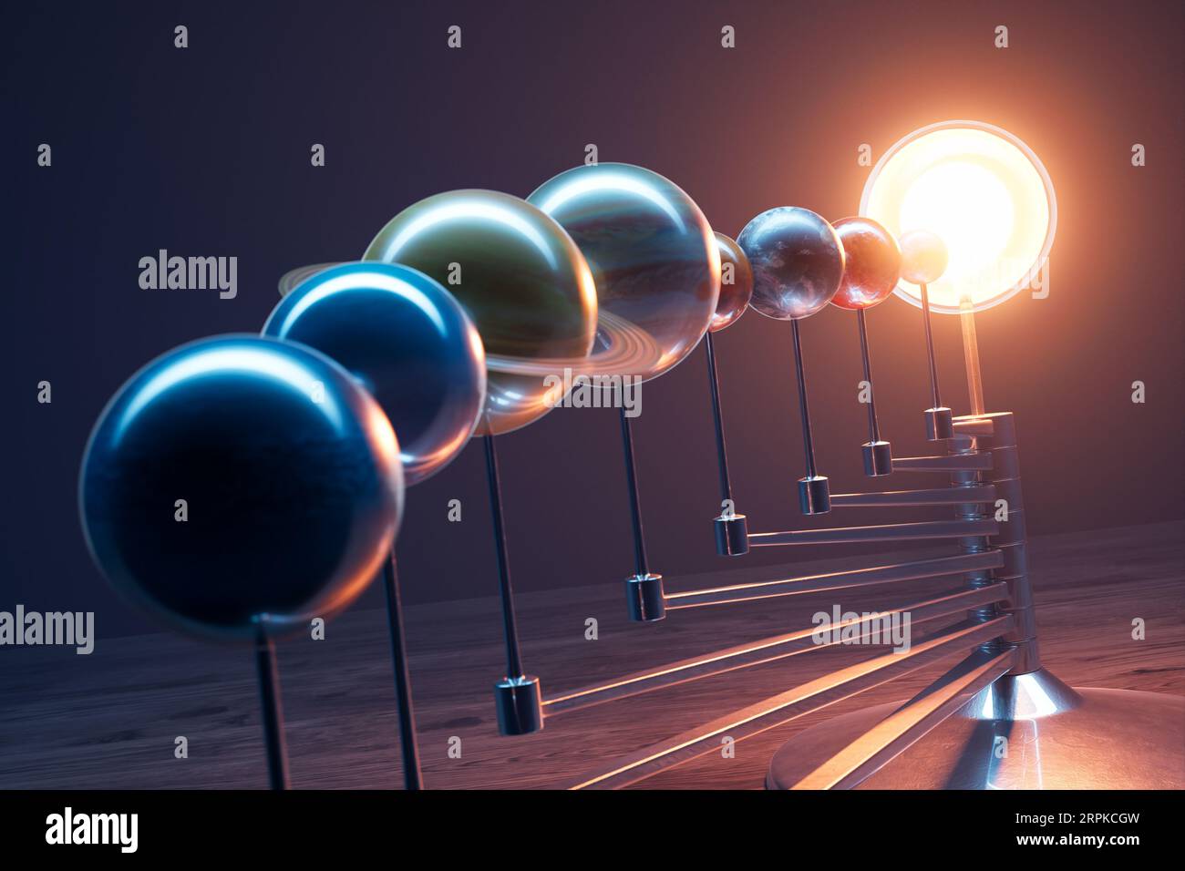 Educational toy Solar system model set in correct planet order from the ...