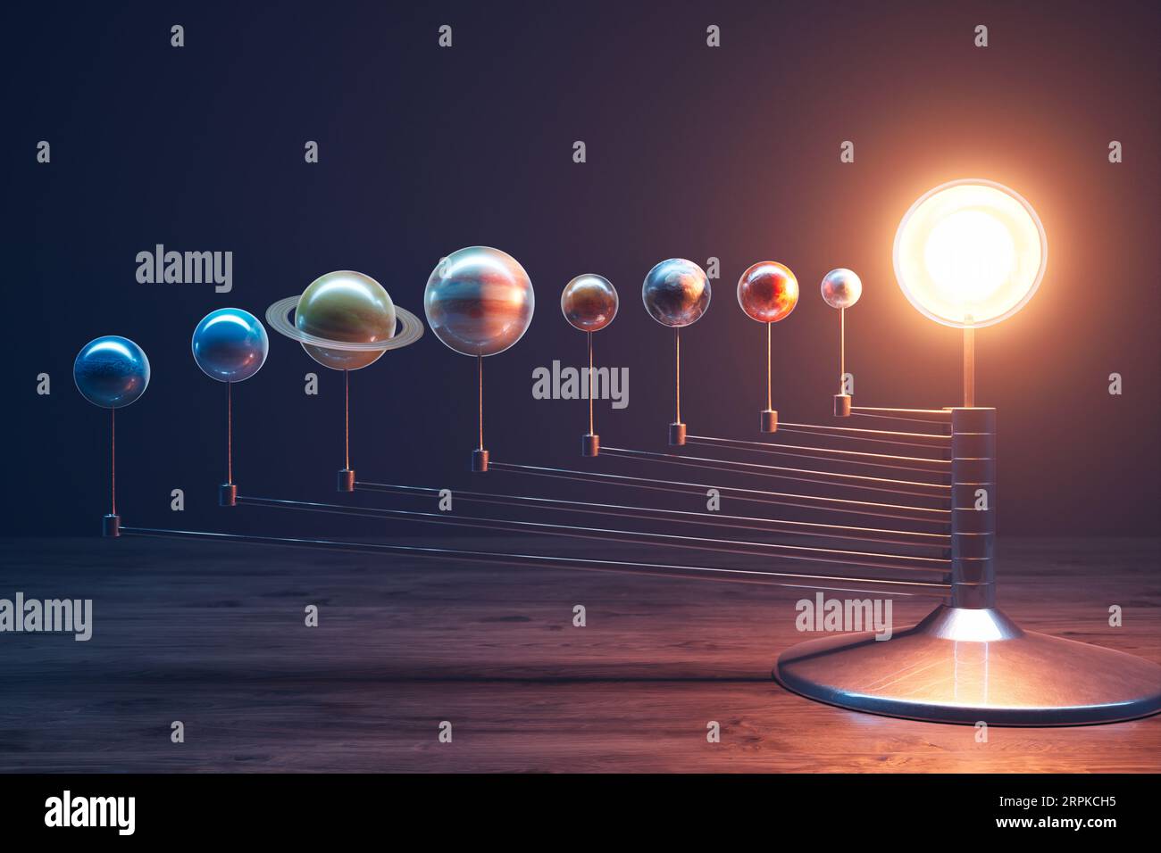 Educational toy Solar system model set in correct planet order from the ...