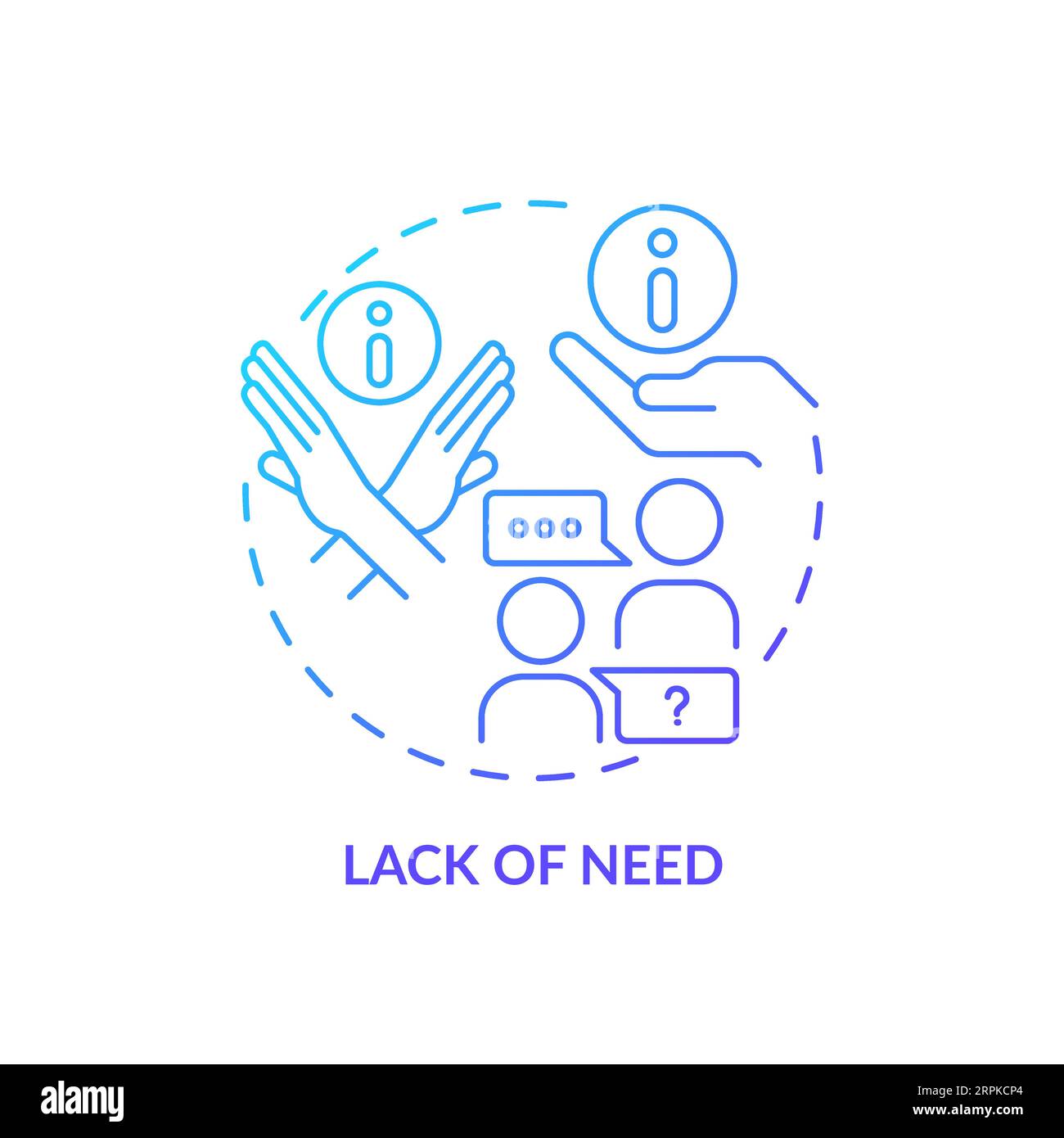 Lack of need blue gradient concept icon Stock Vector Image & Art - Alamy