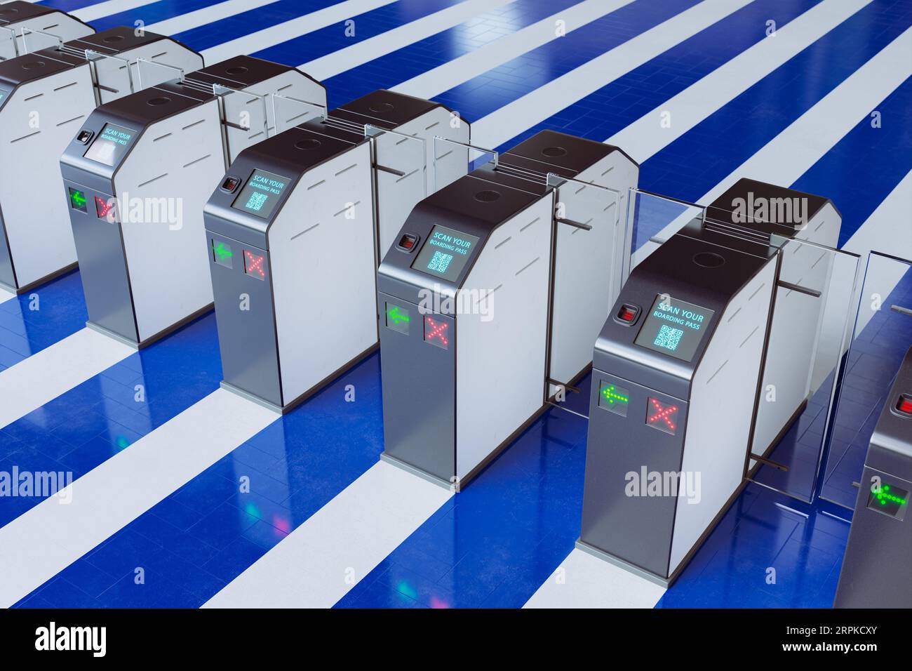 Self-service mobile gates at the airport for easy access and ...