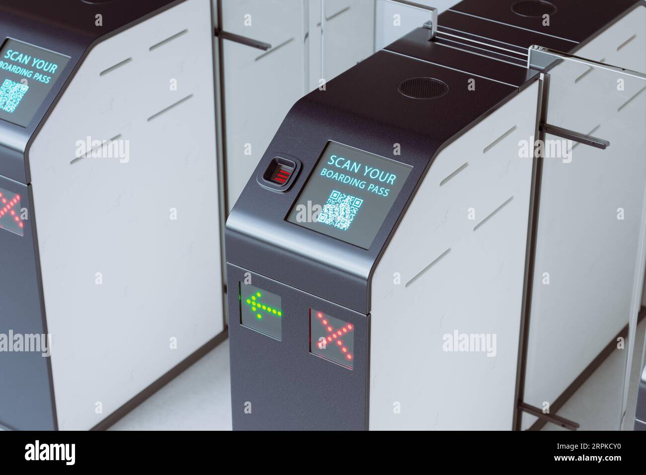 Self-service mobile gates at the airport for easy access and ...