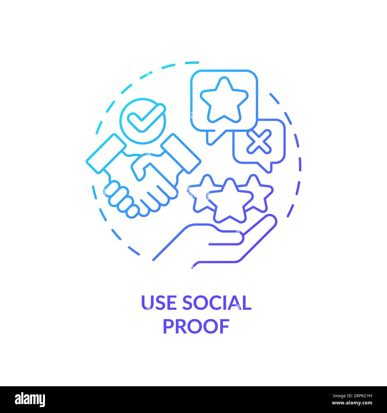 Use social proof blue gradient concept icon Stock Vector Image & Art ...