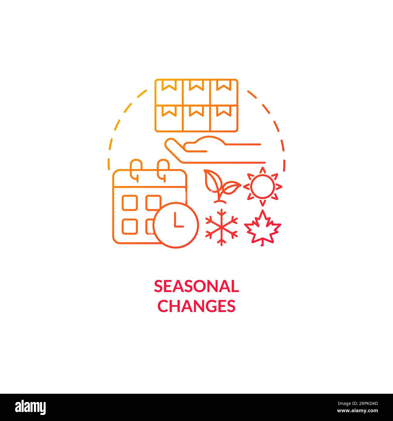 2D gradient seasonal changes line icon concept Stock Vector Image & Art ...
