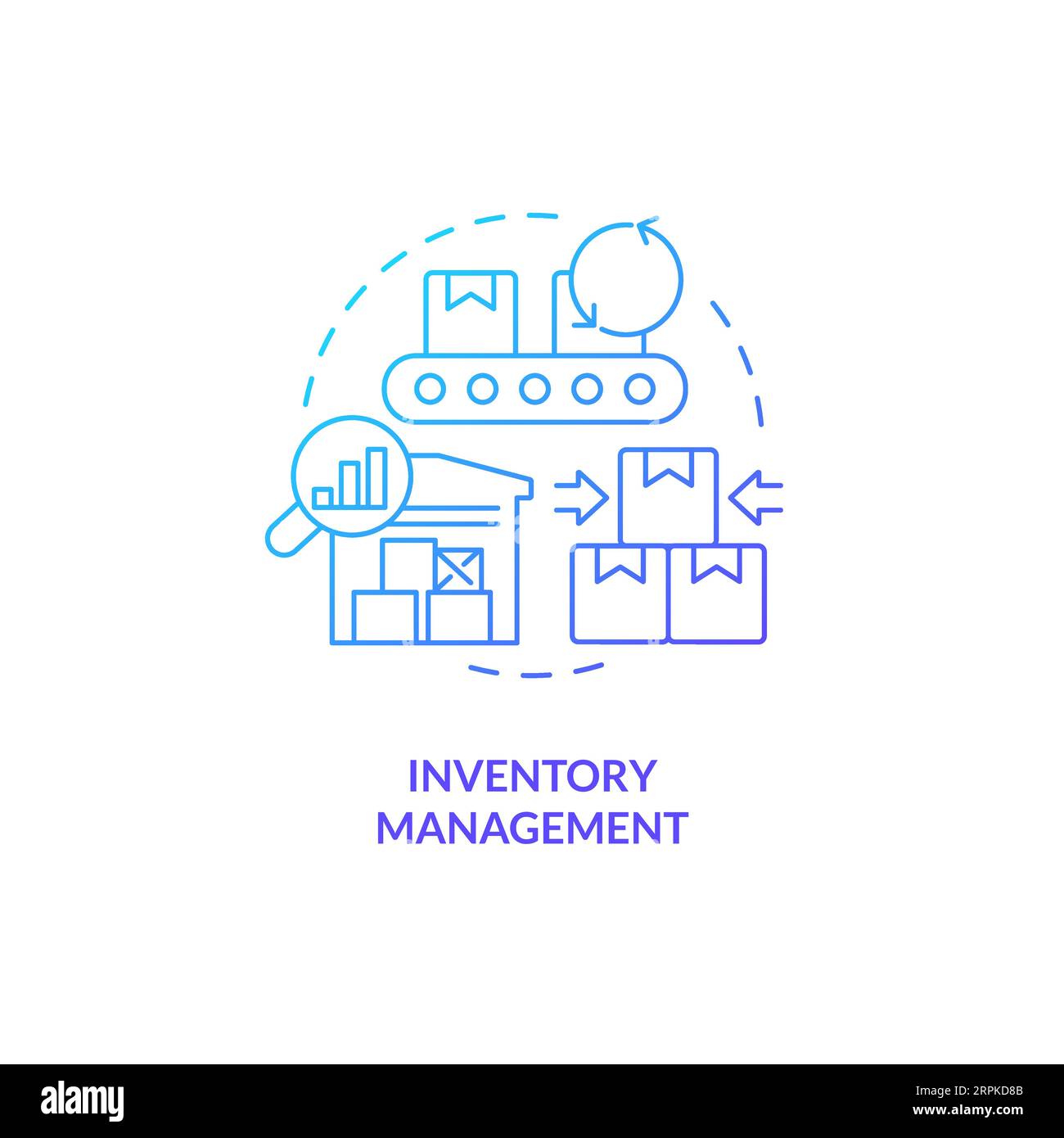 2D gradient inventory management line icon concept Stock Vector Image & Art - Alamy