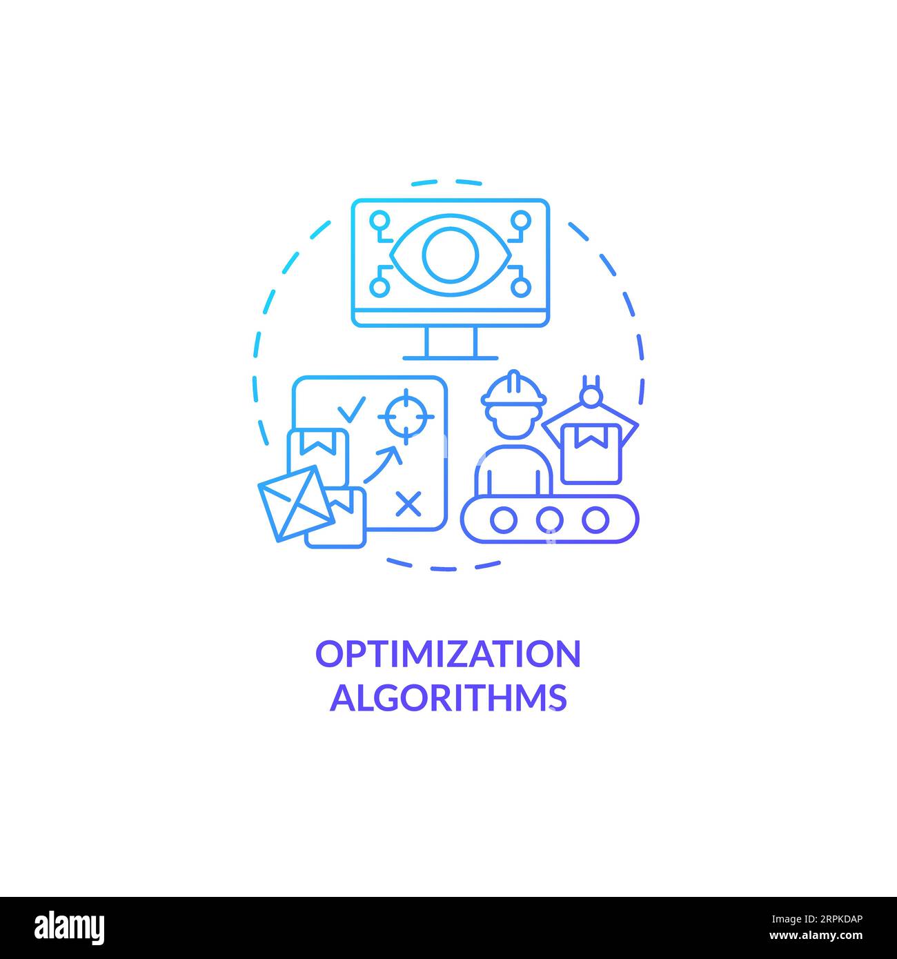 2d Optimization Algorithms Line Icon Concept Stock Vector Image And Art