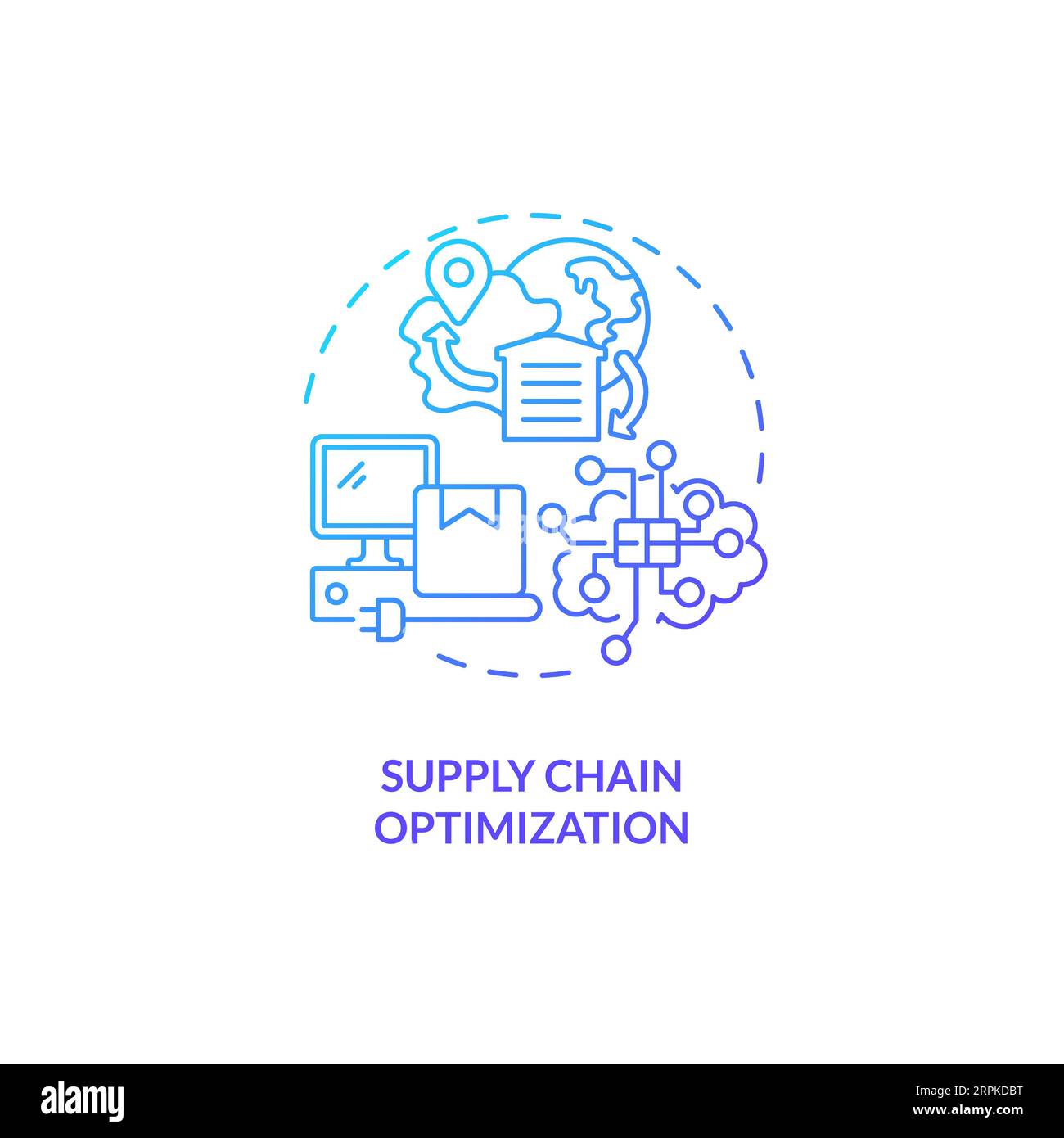 Supply chain concept icon Stock Vector Images - Alamy