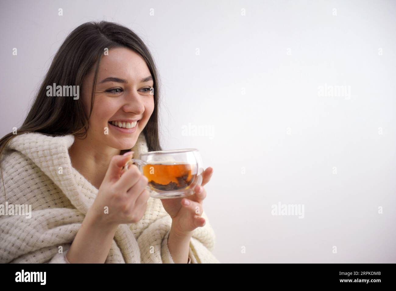 Drink Tea to relax cozy photo with blurry background. Women's hands ...
