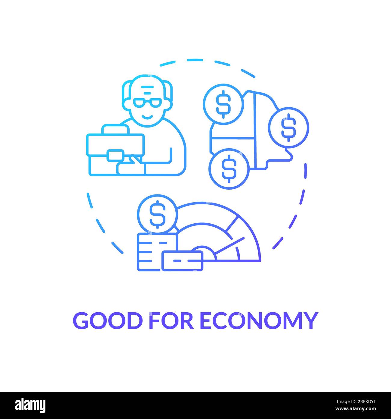 2D gradient good for economy thin line concept Stock Vector Image & Art ...
