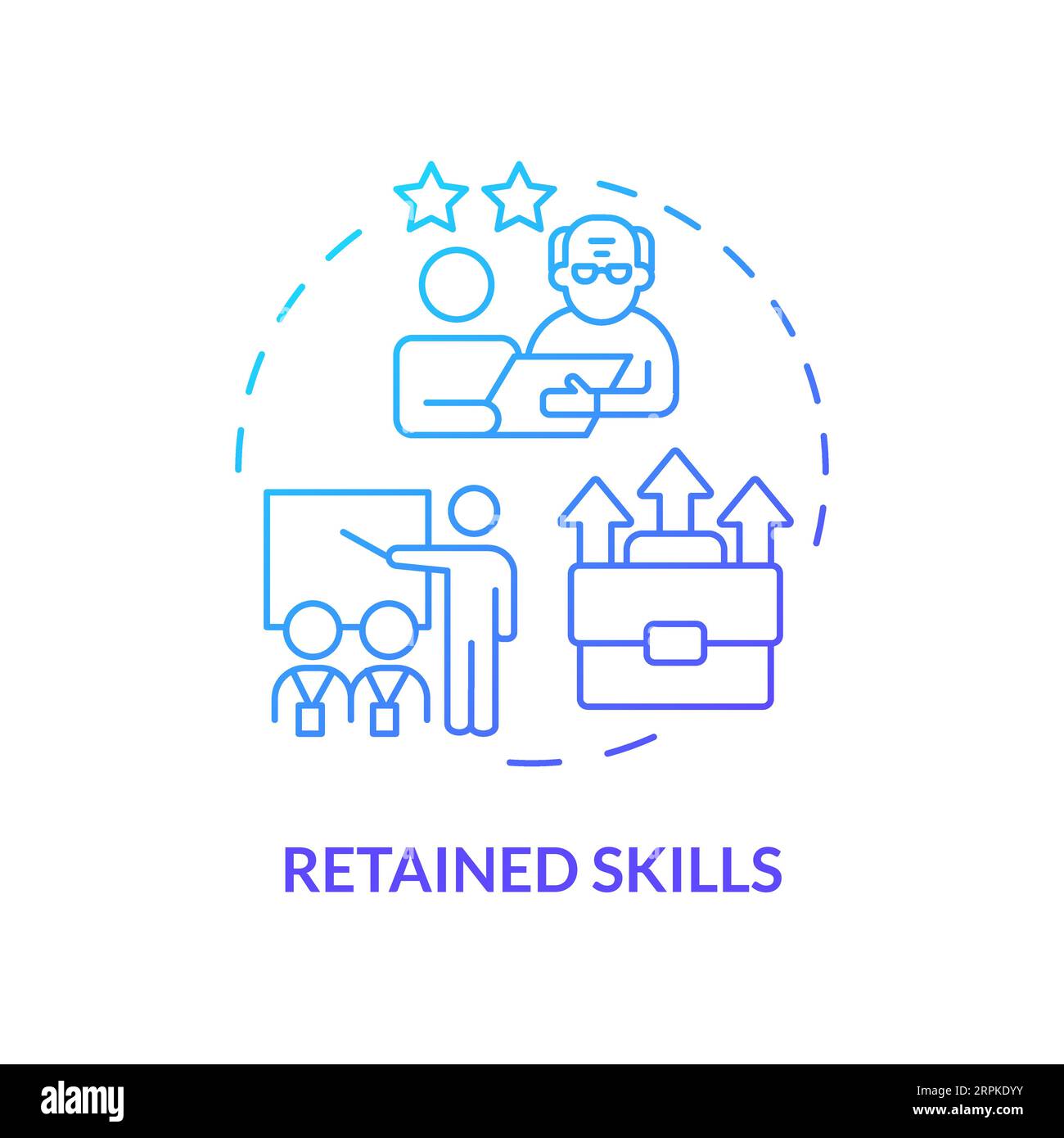 2D gradient retained skills thin line concept Stock Vector Image & Art ...