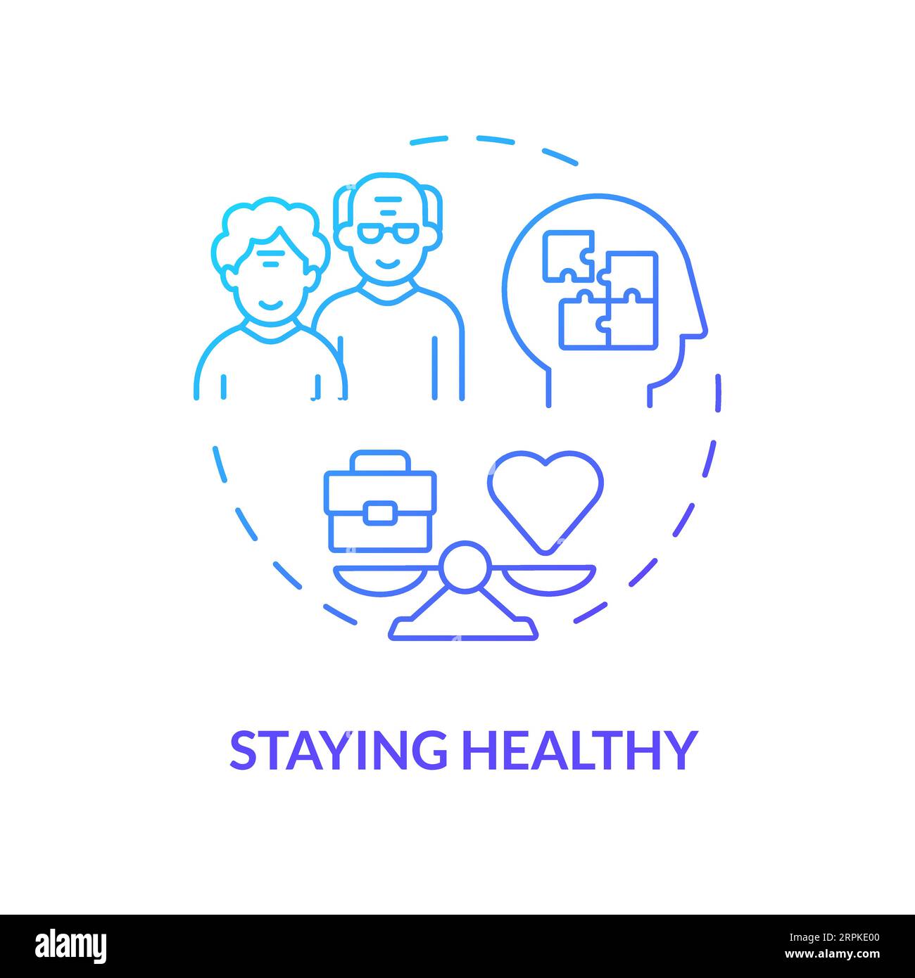 2d Gradient Staying Healthy Thin Line Concept Stock Vector Image And Art
