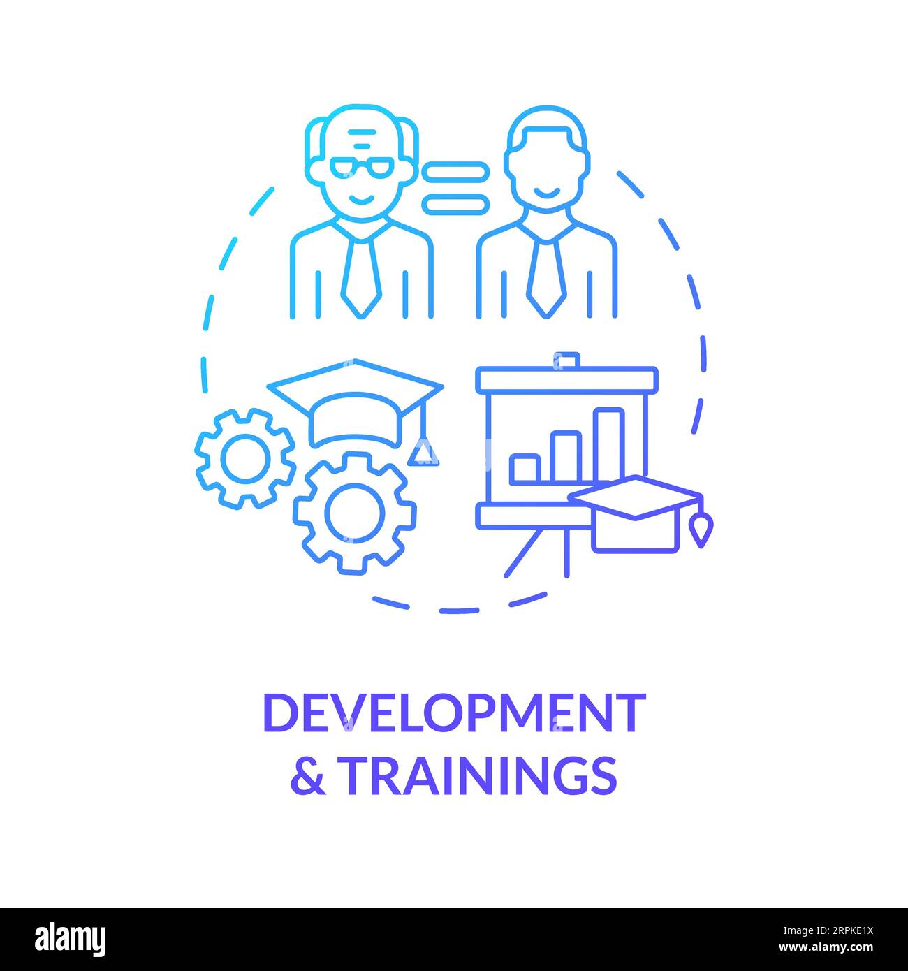2D development and trainings thin line concept Stock Vector Image & Art ...