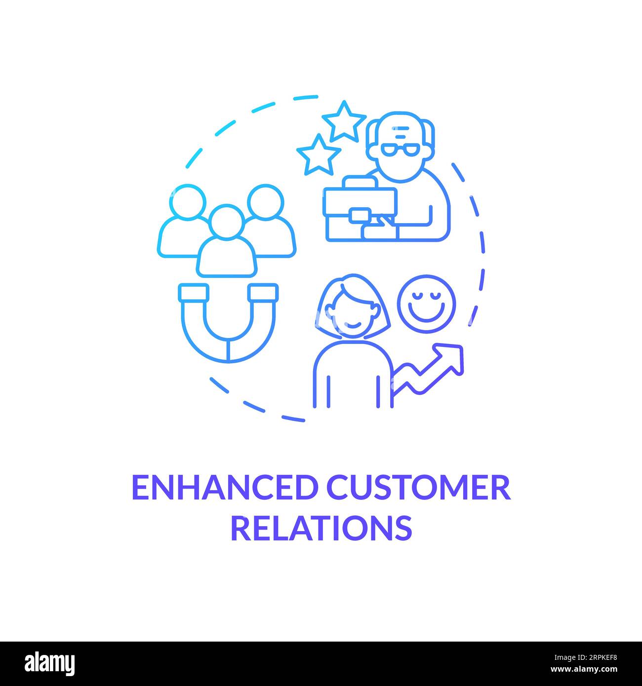 2D enhanced customer relations thin line concept Stock Vector Image & Art - Alamy