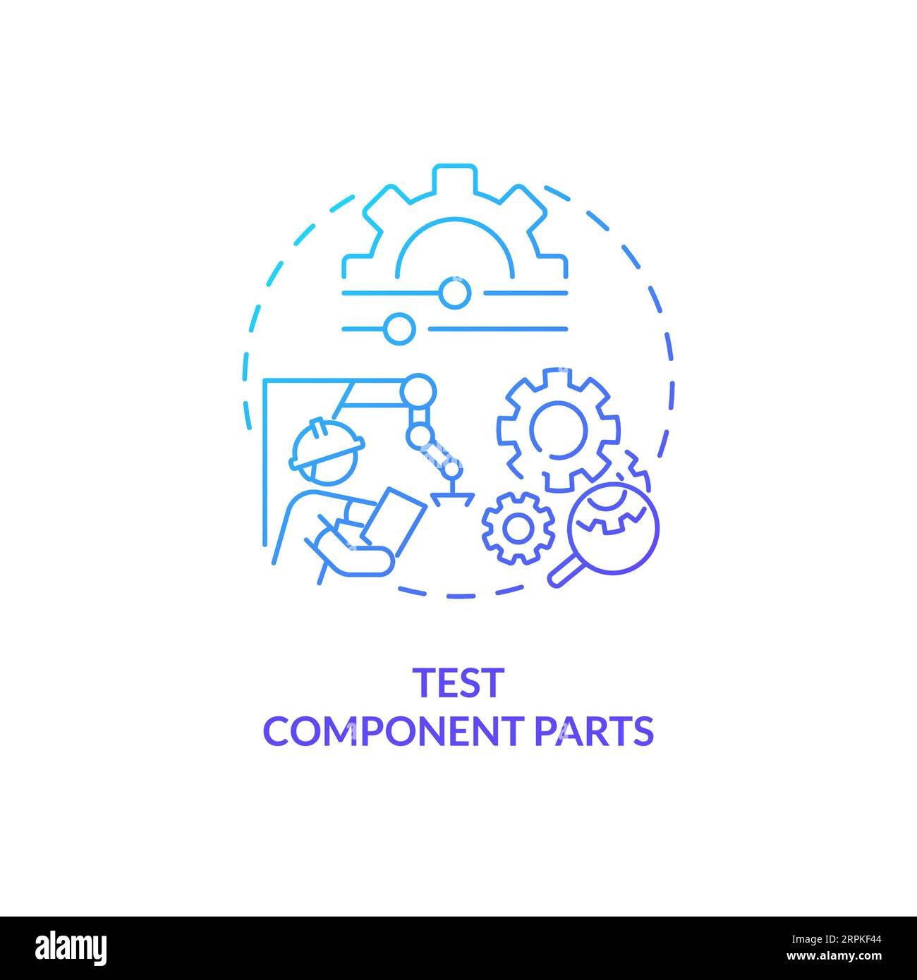 2D test component parts gradient icon concept Stock Vector Image & Art ...