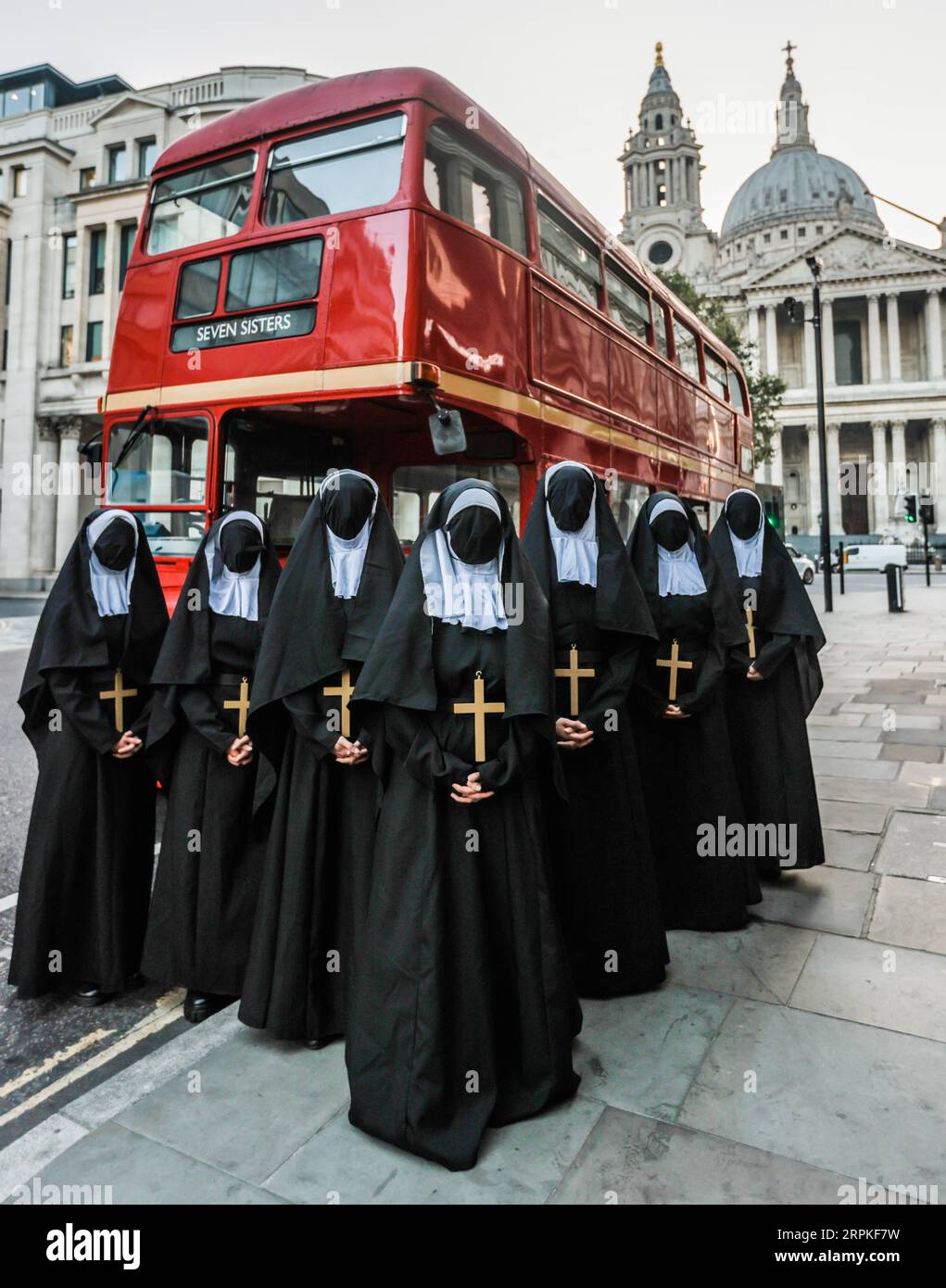 Warner bros stunt photos to promote film the nun ii hi-res stock ...