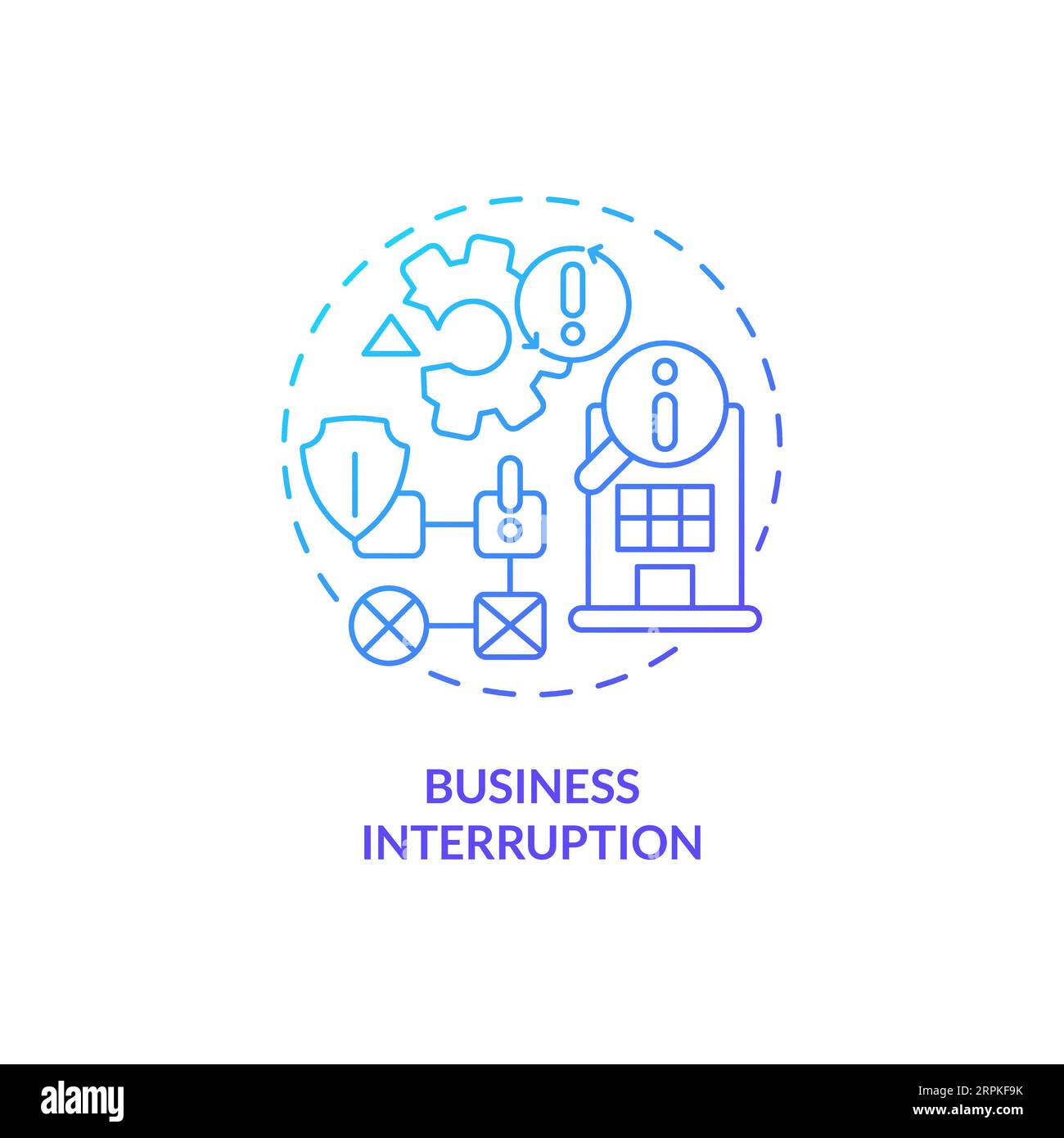 2D business interruption gradient icon concept Stock Vector Image & Art ...