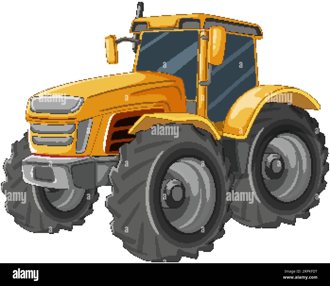 Yellow tractor clipart Cut Out Stock Images & Pictures - Alamy
