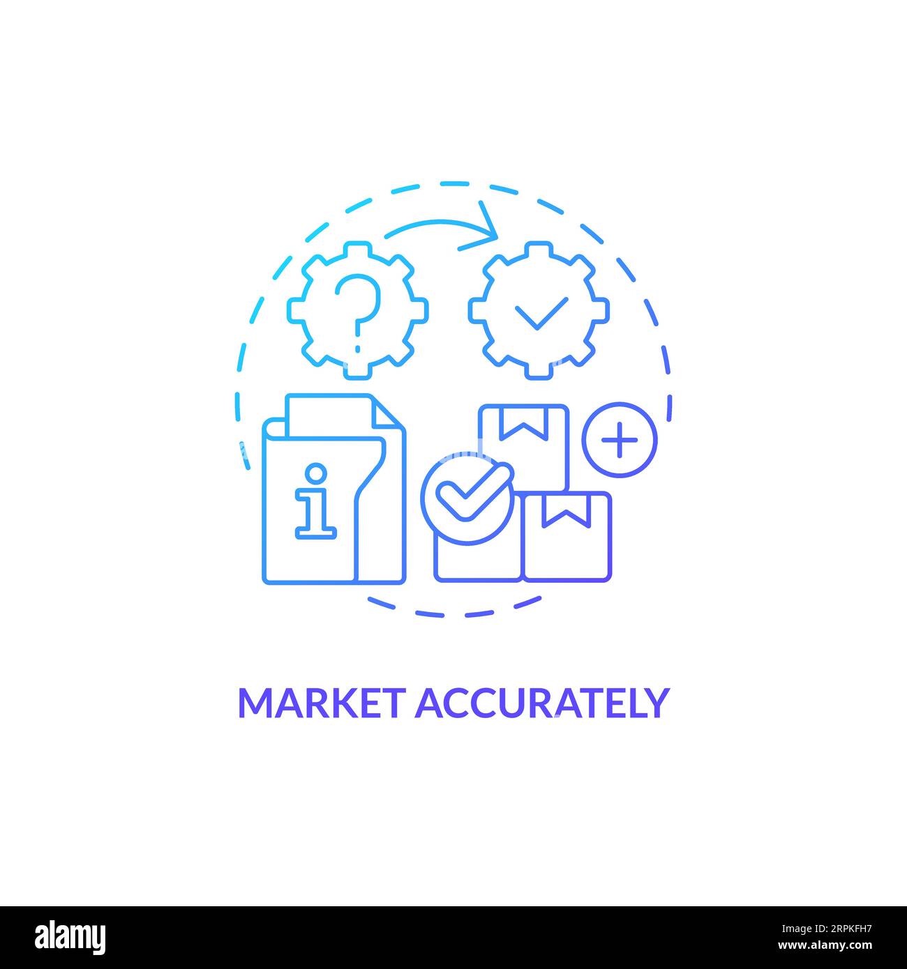 2D market accurately gradient icon concept Stock Vector Image & Art - Alamy