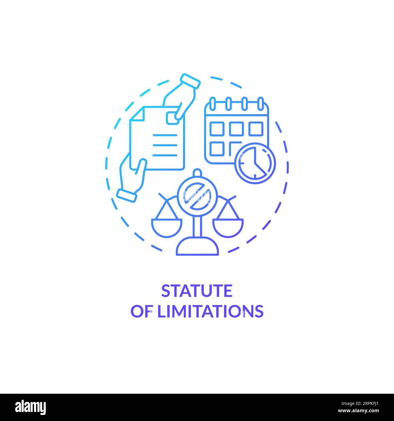2D statue of limitations gradient icon concept Stock Vector Image & Art - Alamy
