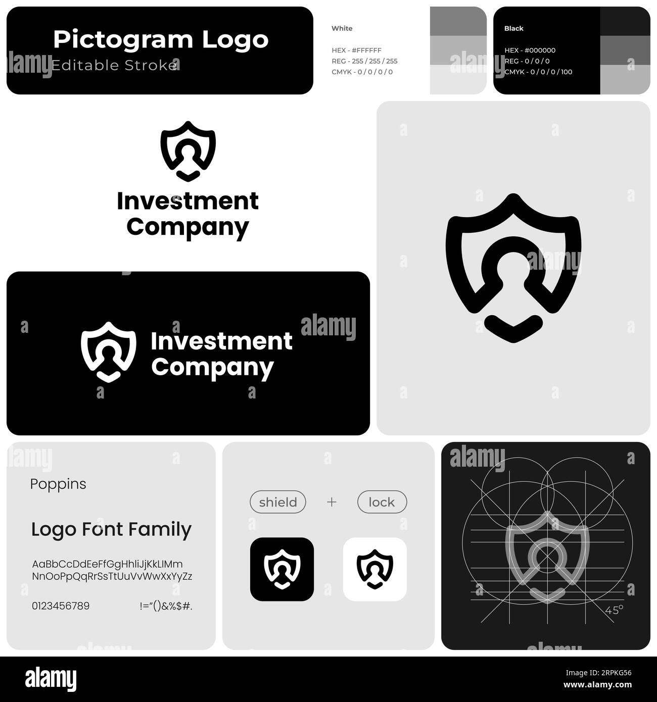 Investment company monochrome line business logo Stock Vector Image ... Investment company monochrome line business logo Stock Vector Image ...