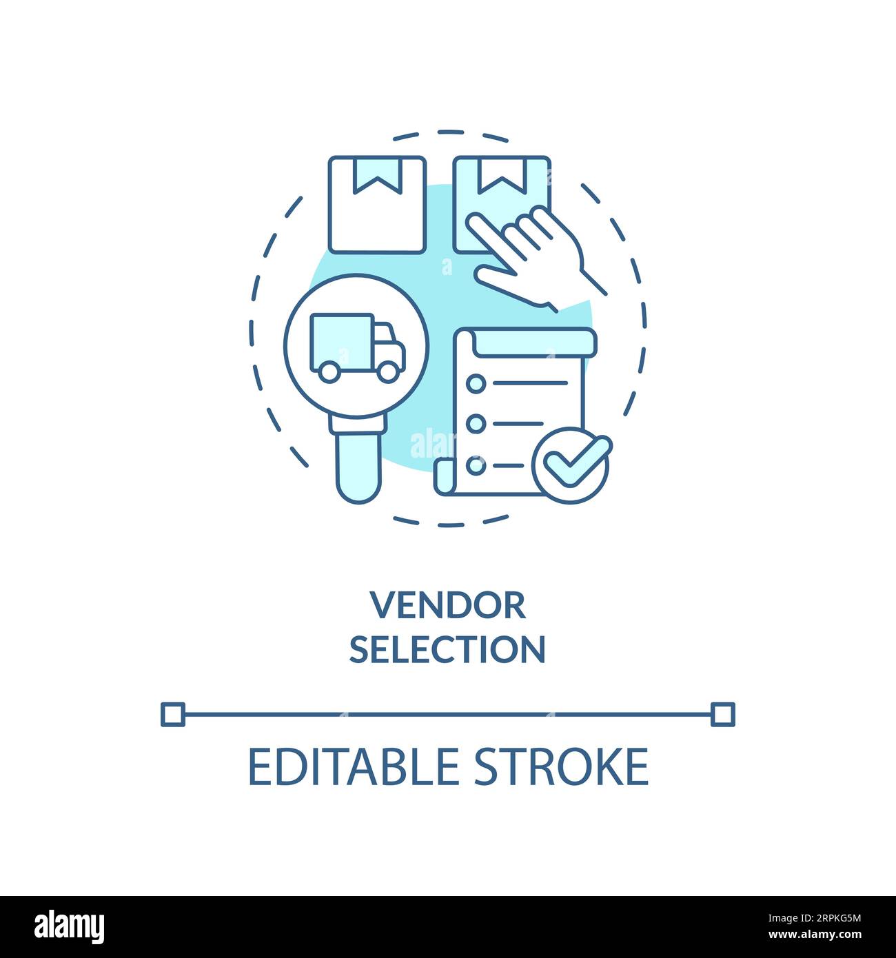 2D customizable vendor selection blue icon concept Stock Vector Image ... 2D customizable vendor selection blue icon concept Stock Vector Image ...