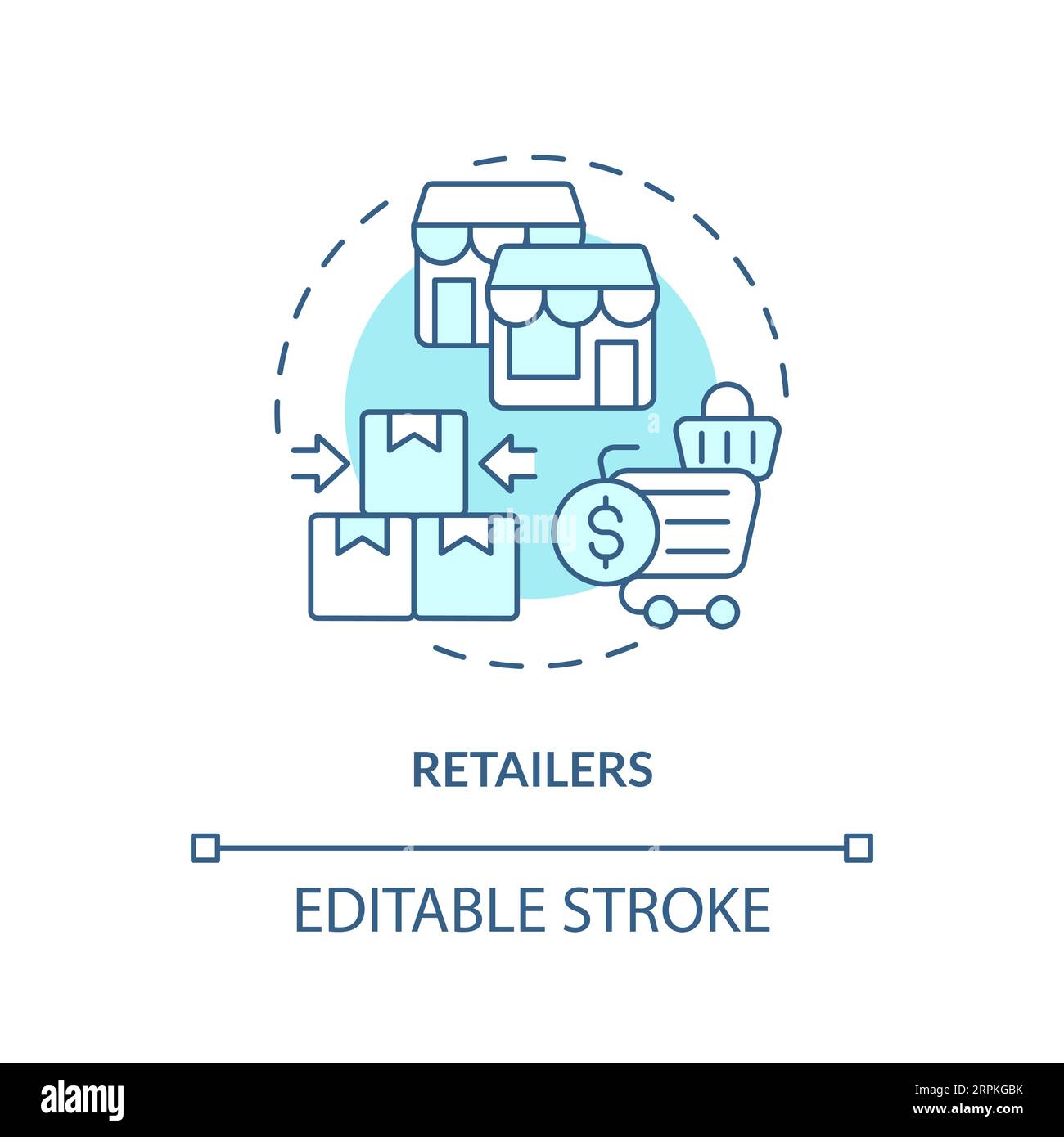 2D customizable retailers blue icon concept Stock Vector Image & Art ...