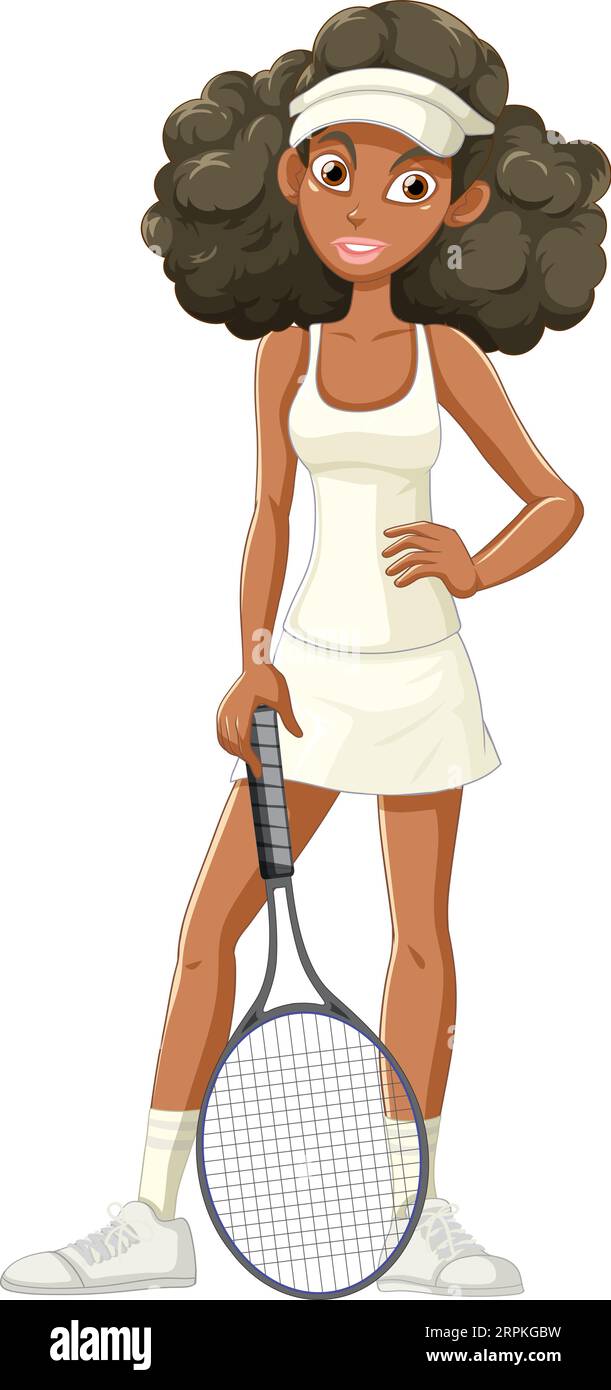 African american female tennis racket Cut Out Stock Images & Pictures ...