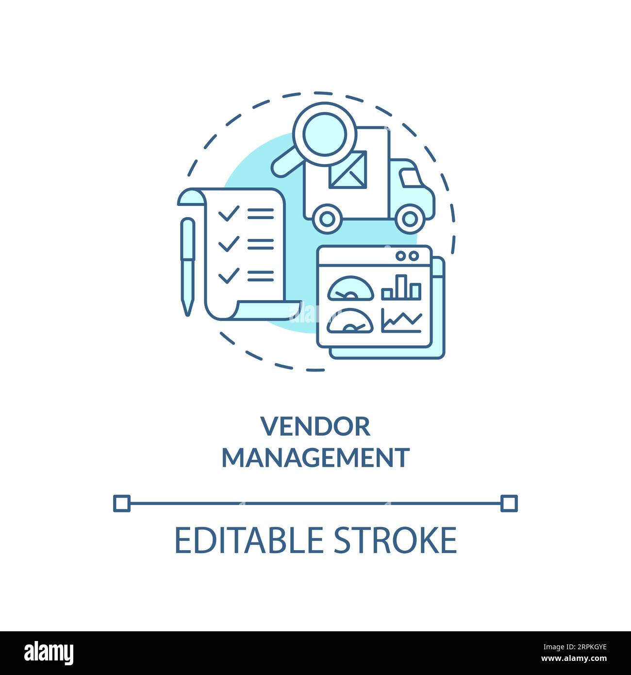 Vendor relationship management concept Stock Vector Images - Alamy