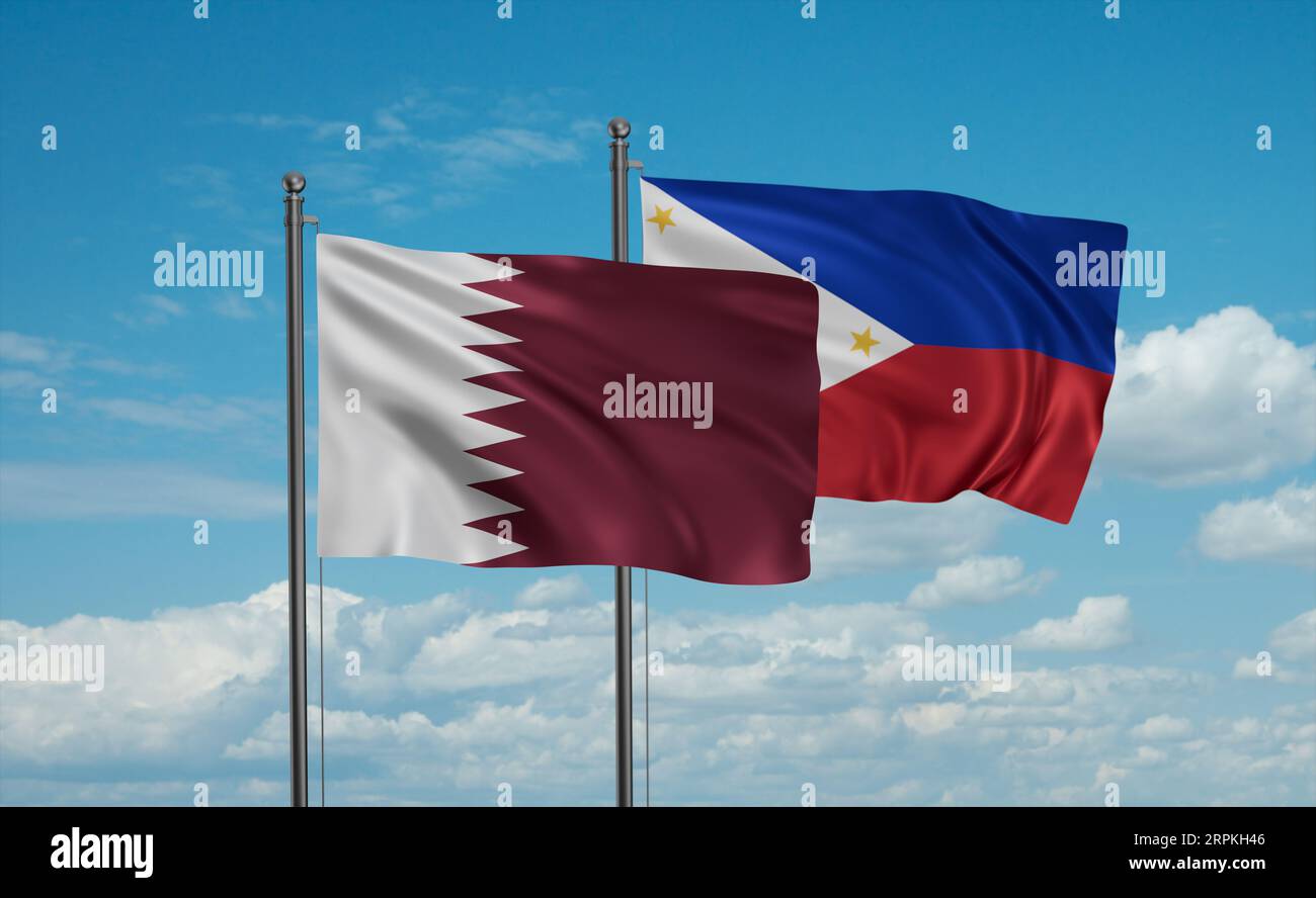 Qatar philippines flag hi-res stock photography and images - Alamy