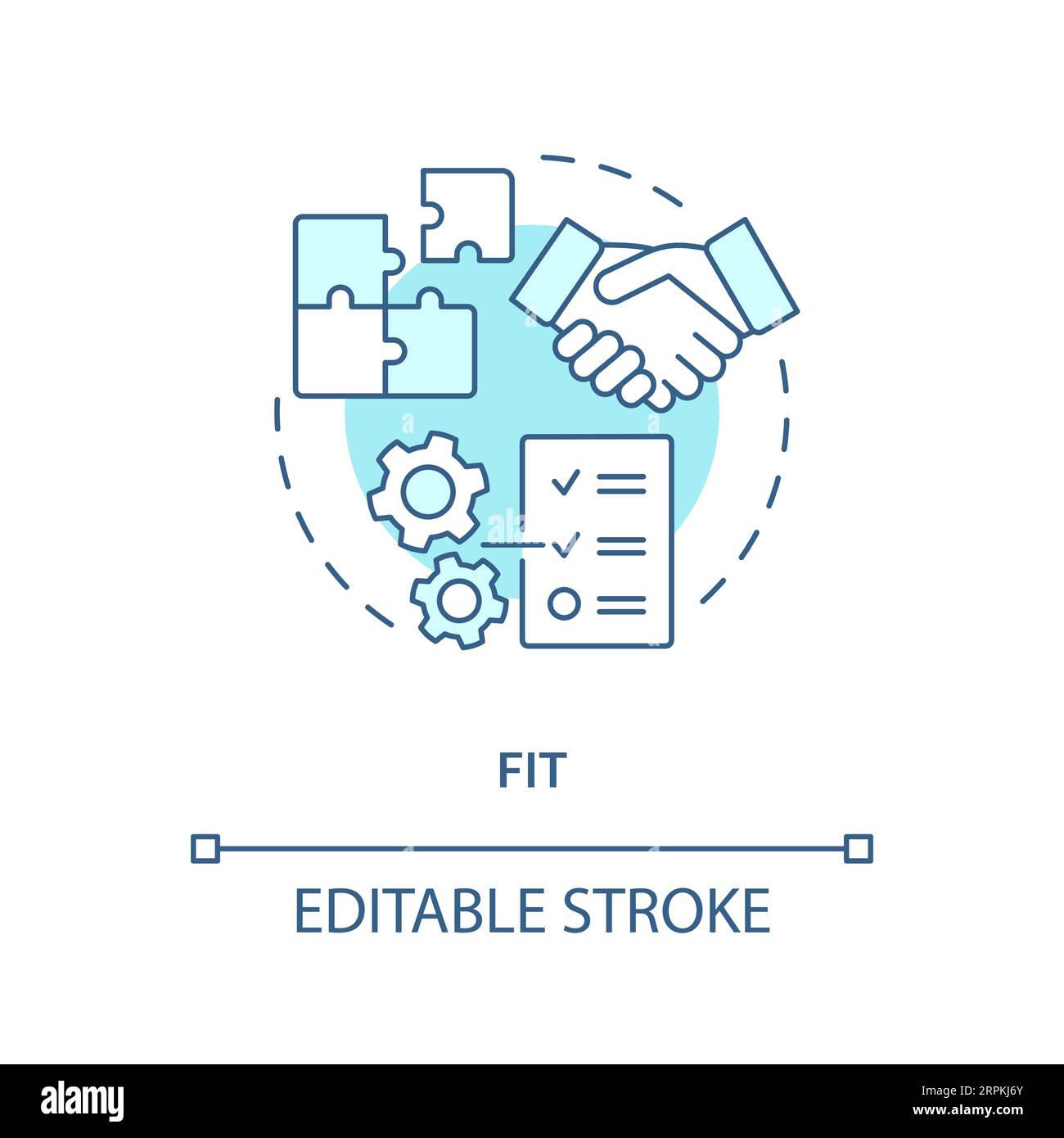2d Customizable Fit Blue Icon Concept Stock Vector Image And Art Alamy