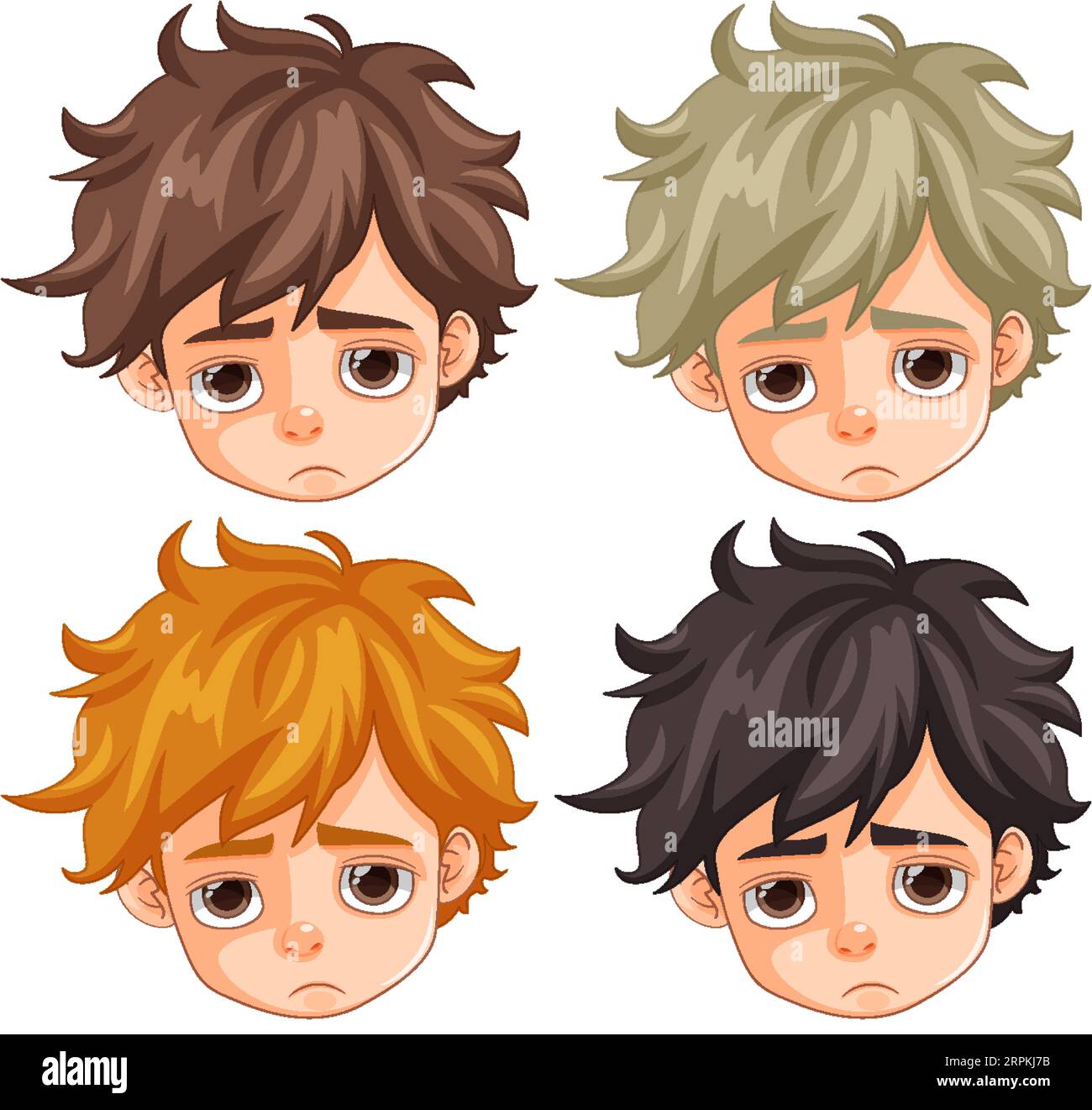 Sad Boy Face Clipart