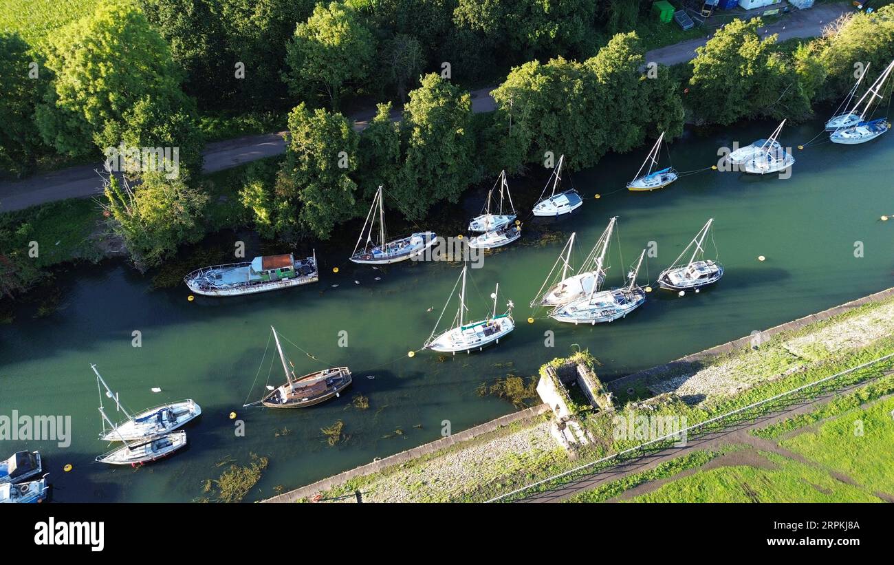 Lydney Harbour and the River Severn Stock Photo - Alamy