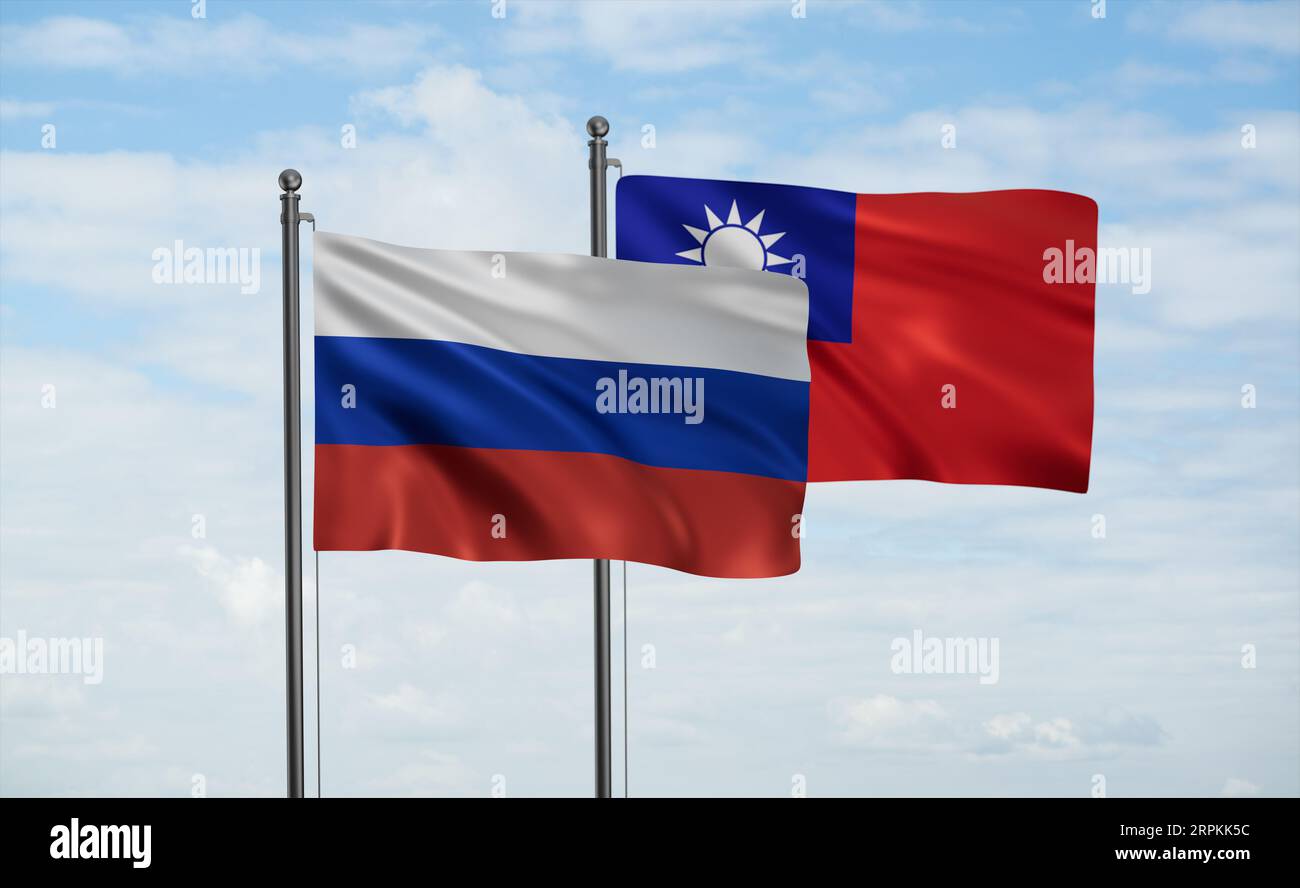 Taiwan federation flag waving in hi-res stock photography and images ...
