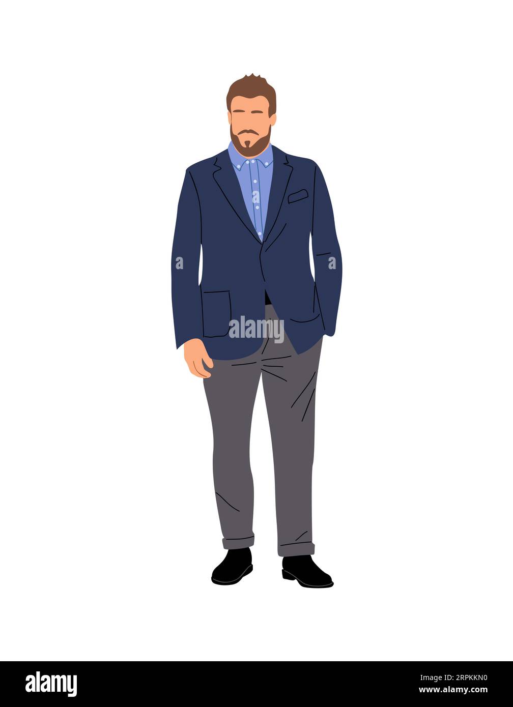 Elegant business man wearing fashion formal outfit Stock Vector Image ...