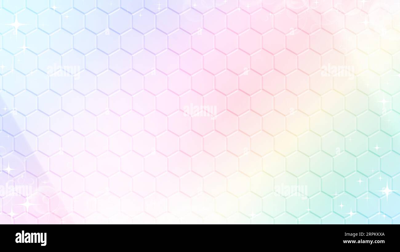 pale rainbow hexagon pattern background.Vector data that is easy to ... pale rainbow hexagon pattern background.Vector data that is easy to ...