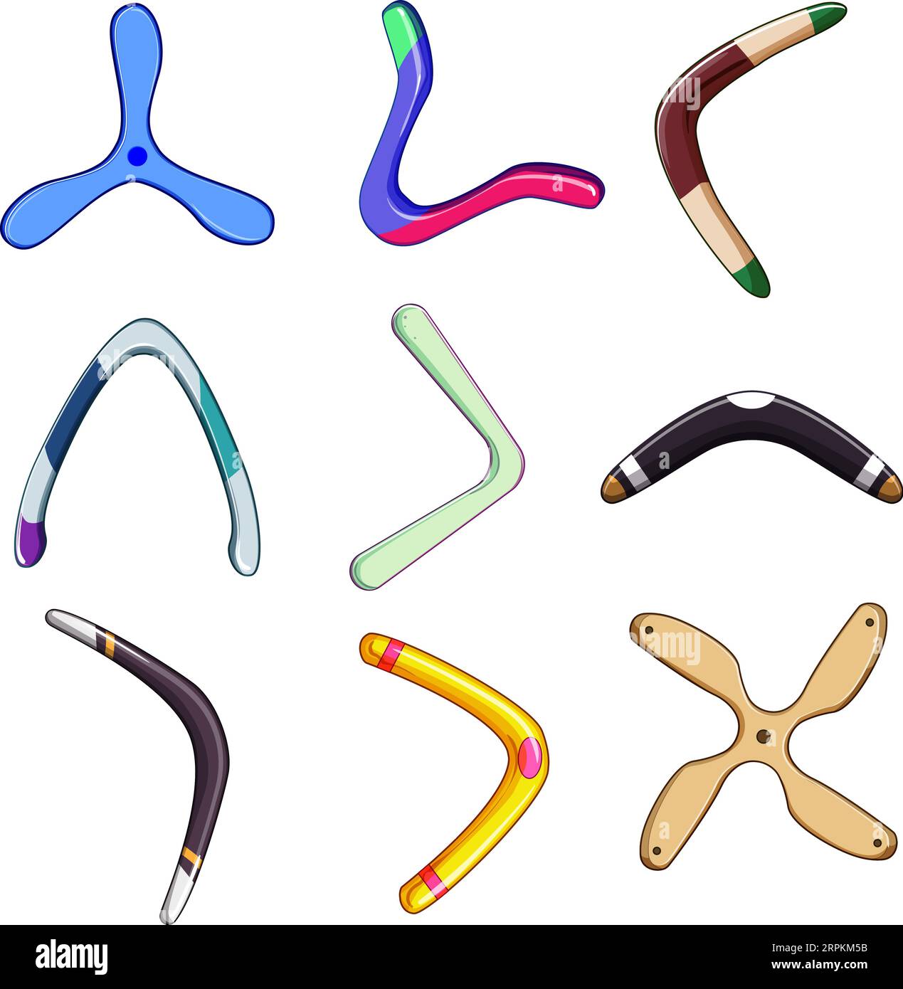 boomerang set cartoon vector illustration Stock Vector Image & Art - Alamy