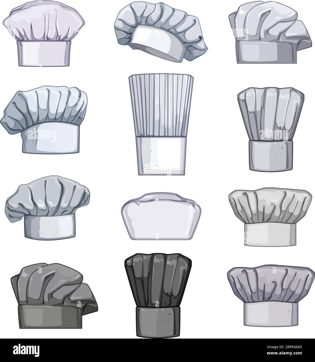 chef hat set cartoon vector illustration Stock Vector Image & Art - Alamy