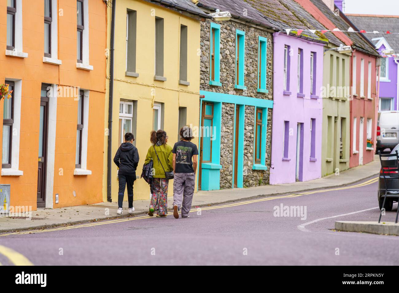 Colourful houses, Eyeries, Beara Peninsula, County Cork, Ireland ...