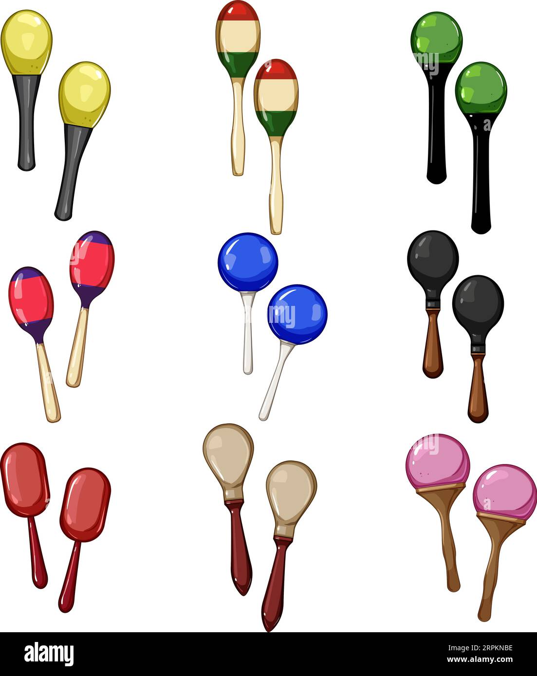 maracas set cartoon vector illustration Stock Vector Image & Art - Alamy